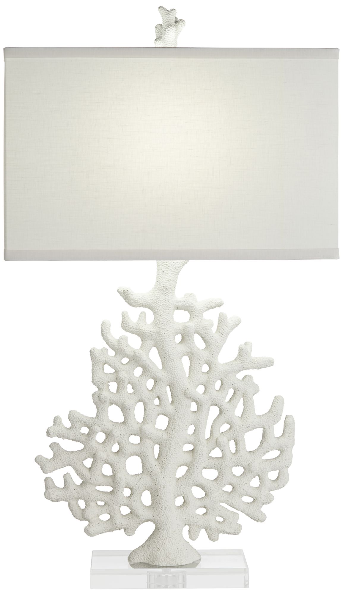 Kahala White Coral Coastal Style Table Lamp - #94R73 | Lamps Plus