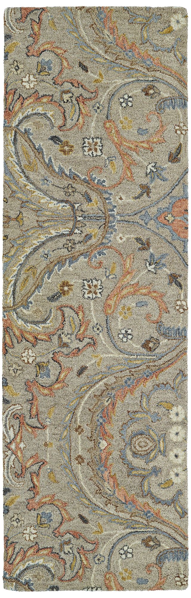 Kaleen Helena 3206-27 Taupe Wool Area Rug - #12E58 | Lamps Plus