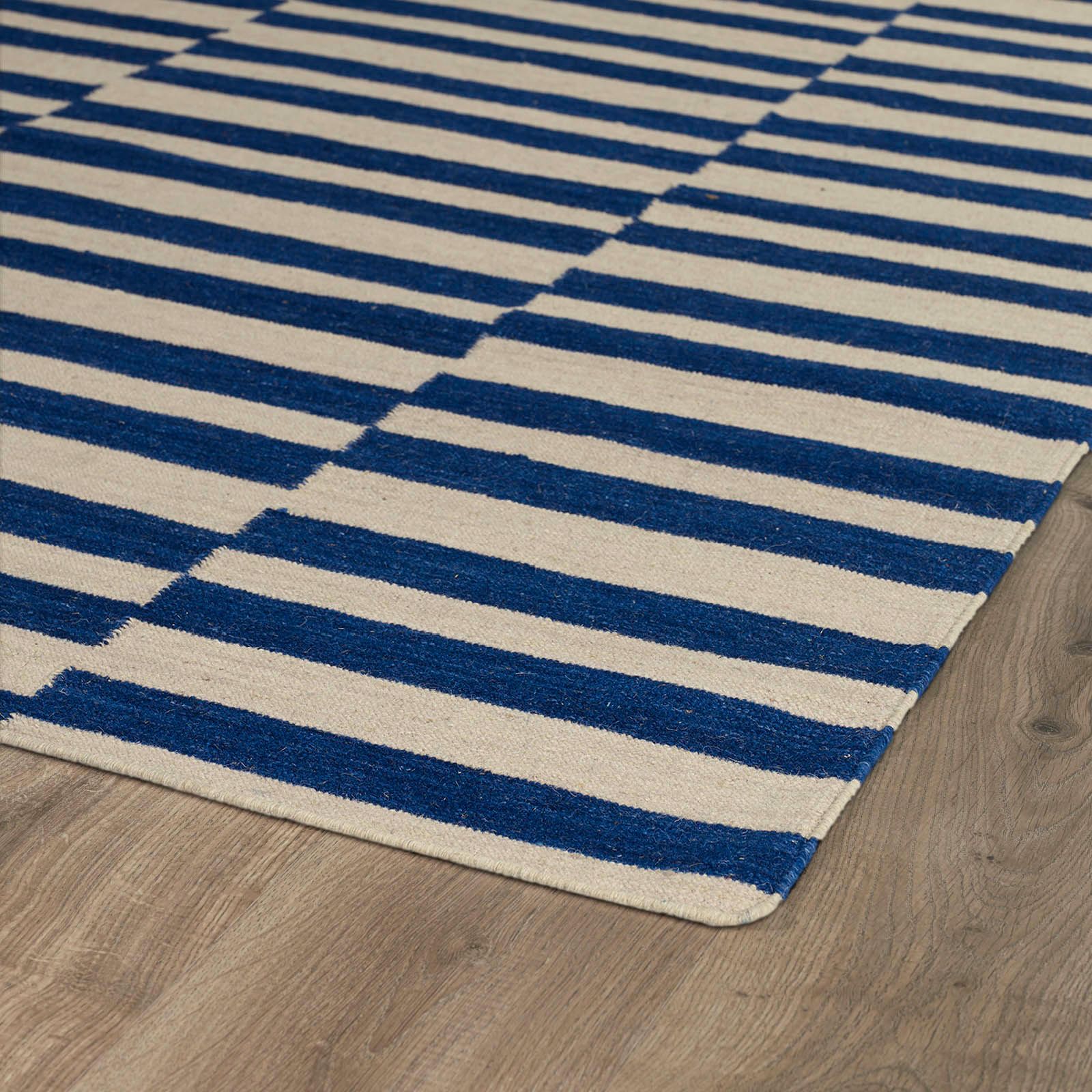 Kaleen Nomad NOM01-22 Navy Wool Area Rug - #4T834 | Lamps Plus