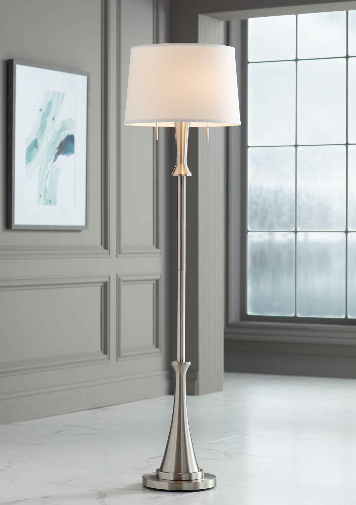 Brushed Nickel, Floor Lamps | Lamps Plus