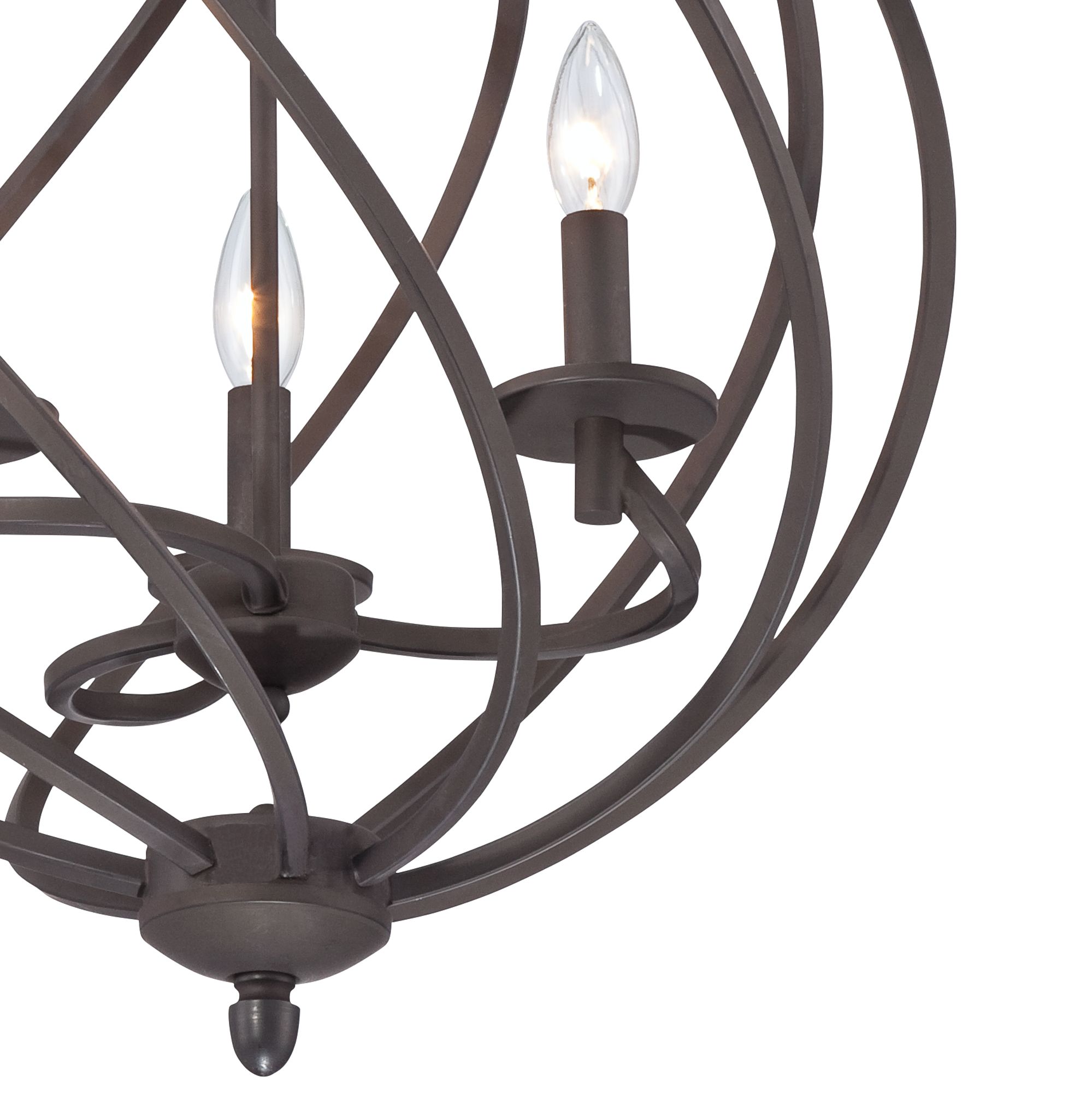 Katerina 18 1/2" Wide Swirled Bronze Metal Foyer Chandelier - #7D239 ...