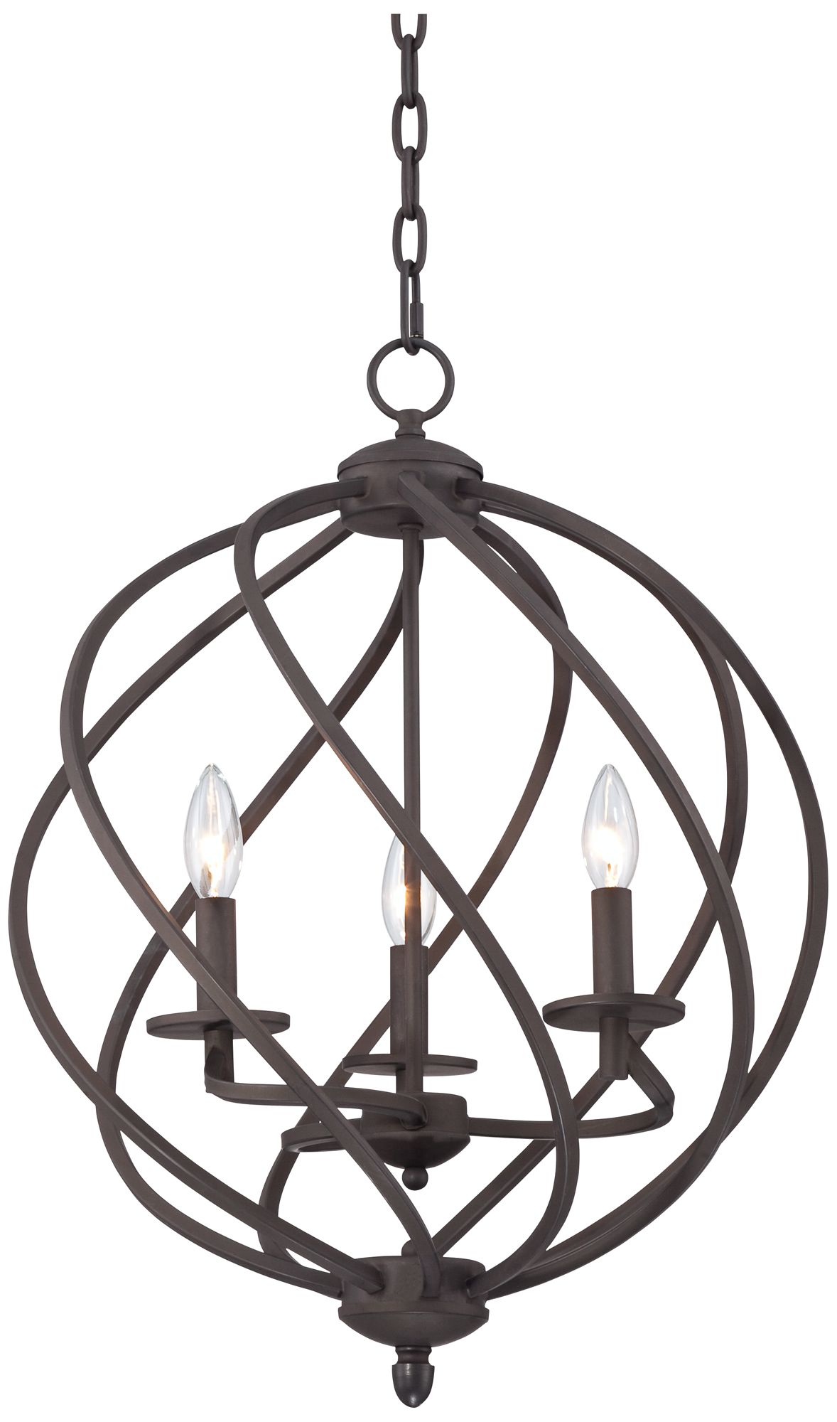 Katerina 18 1/2" Wide Swirled Bronze Metal Foyer Chandelier - #7D239 ...