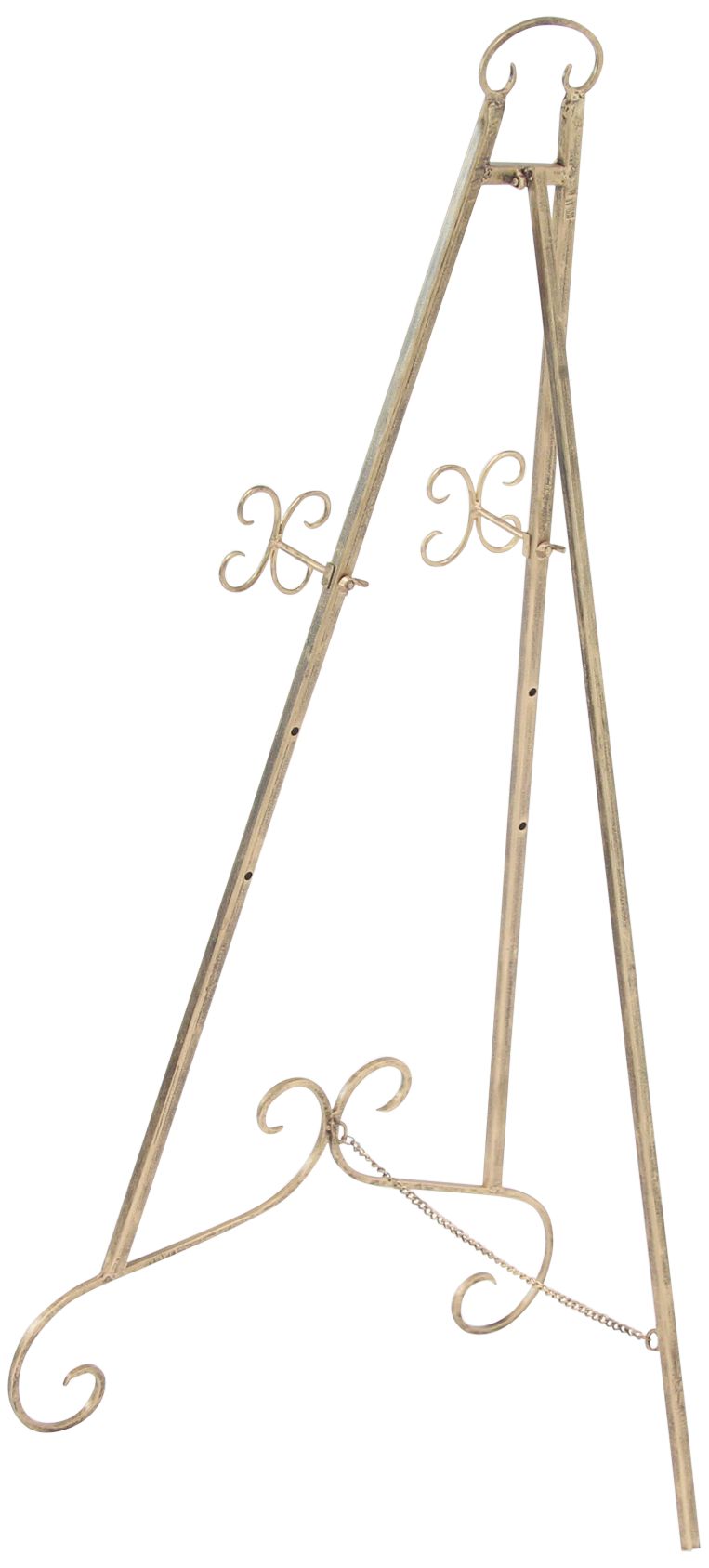 Kavia 46"H Gold Iron Scrolled Adjustable Stand Floor Easel - #218E6 ...