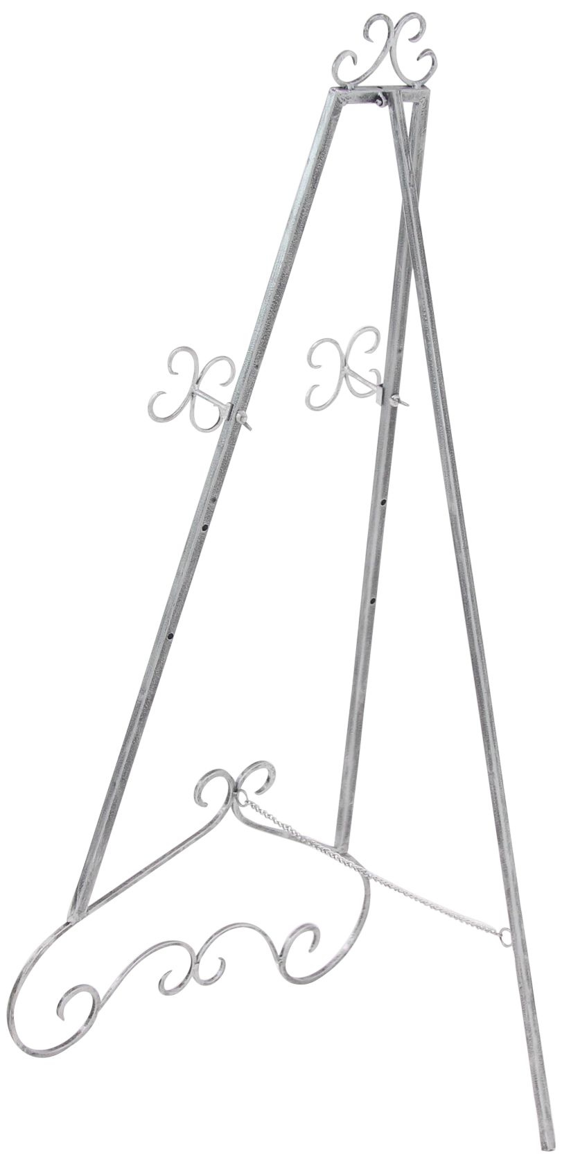 Kavia 48"H Gray Iron Scrolled Adjustable Stand Floor Easel - #222E6 ...