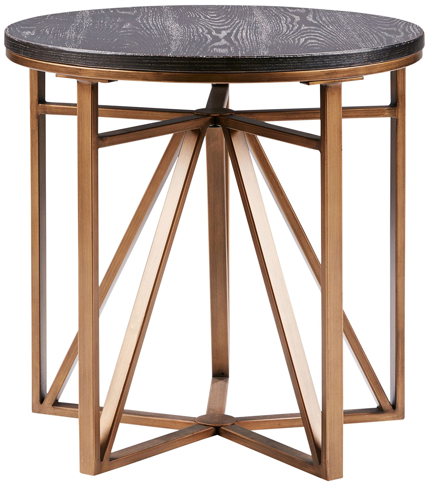 Kayden 20" Wide Antique Bronze Metal Round End Table - #85T75 | Lamps Plus