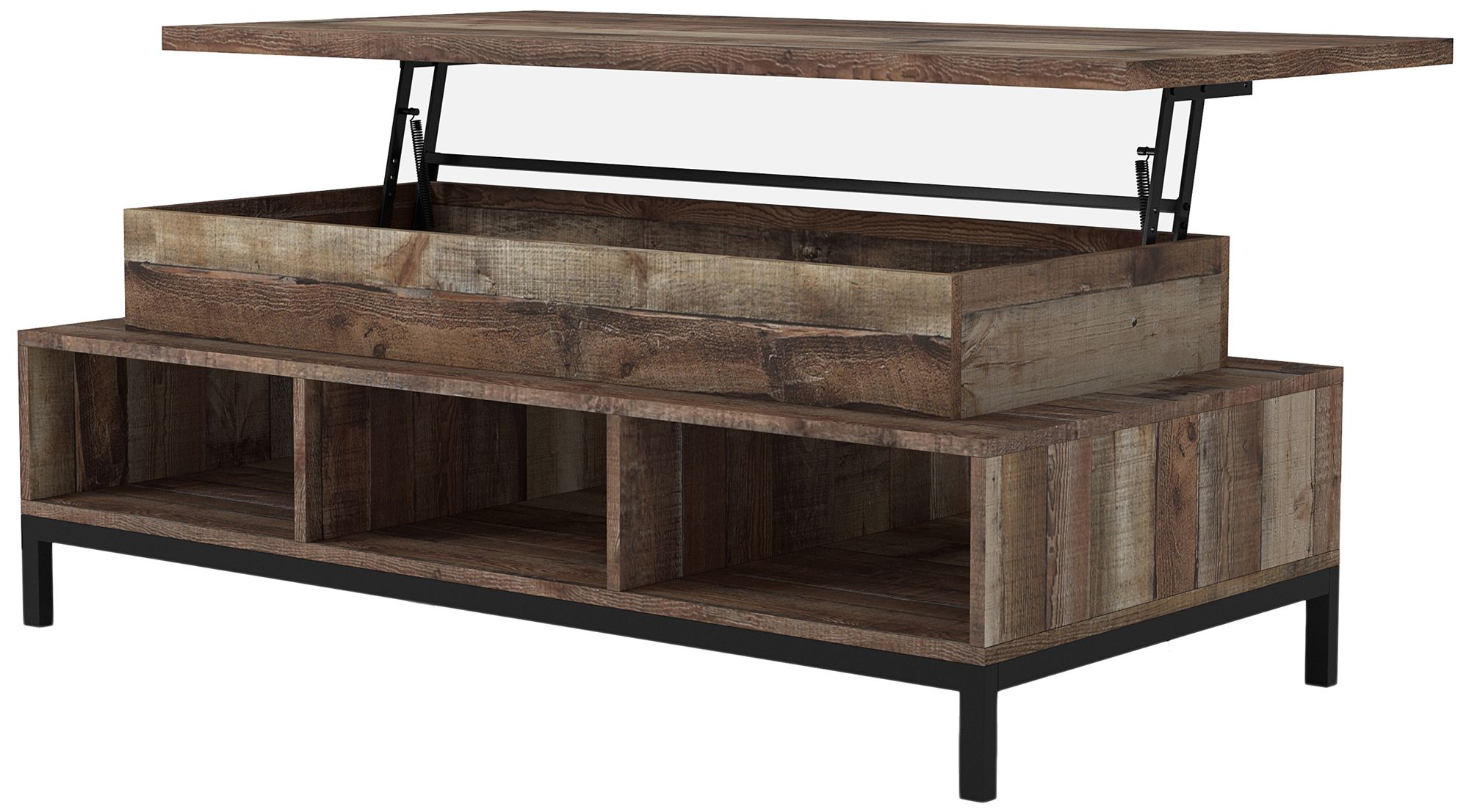 Kemby 47 1/4" Wide Reclaimed Barnwood 3-Shelf Coffee Table - #9315F ...