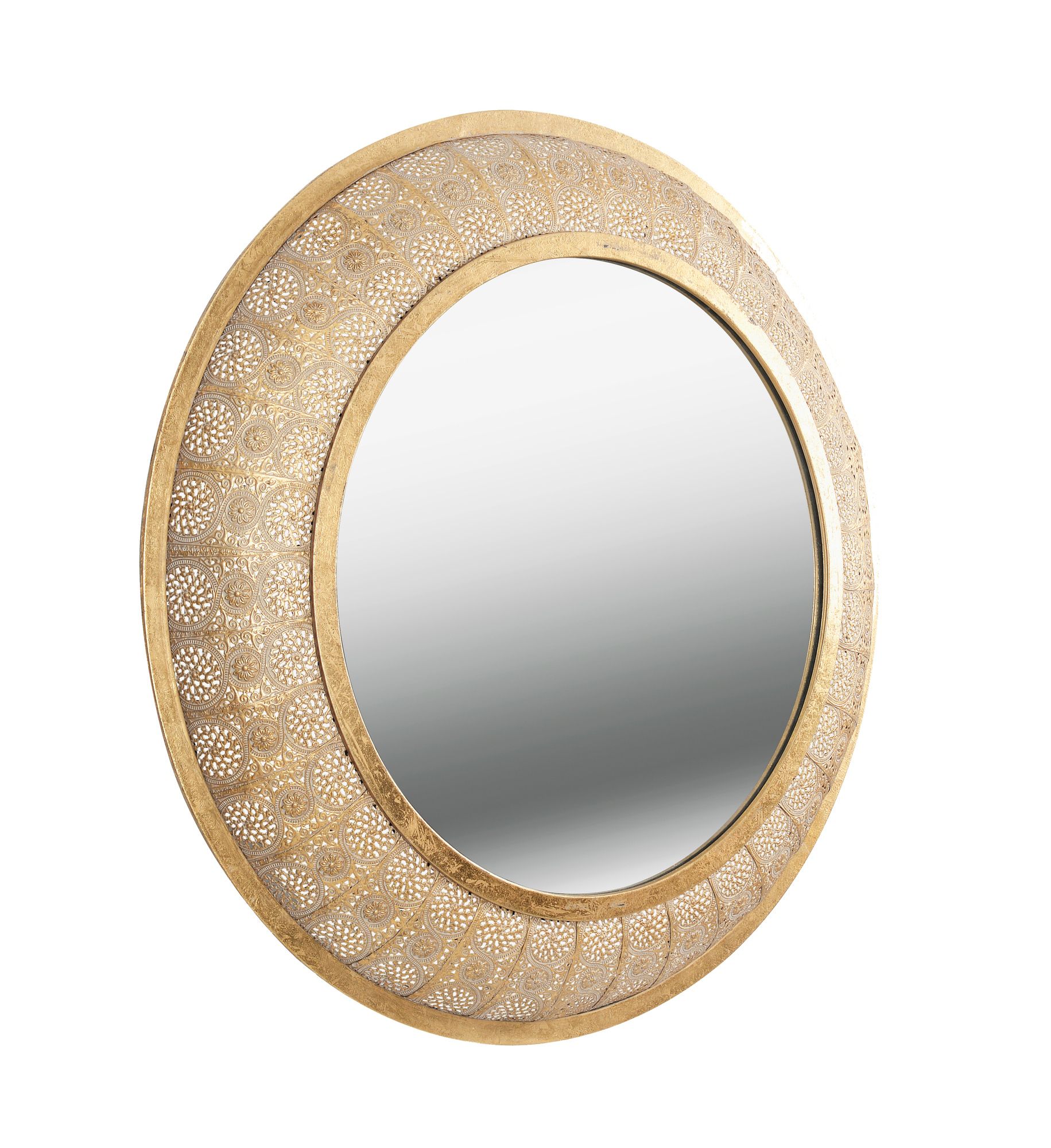 Kenroy Home Emmeline Ornate Golden 30" Round Wall Mirror - #83M32 ...