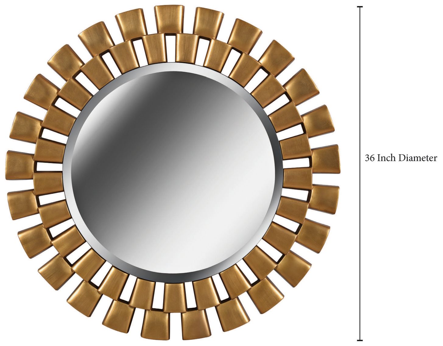 Kenroy Home Gilbert Gold 36" Round Wall Mirror - #62F05 | Lamps Plus