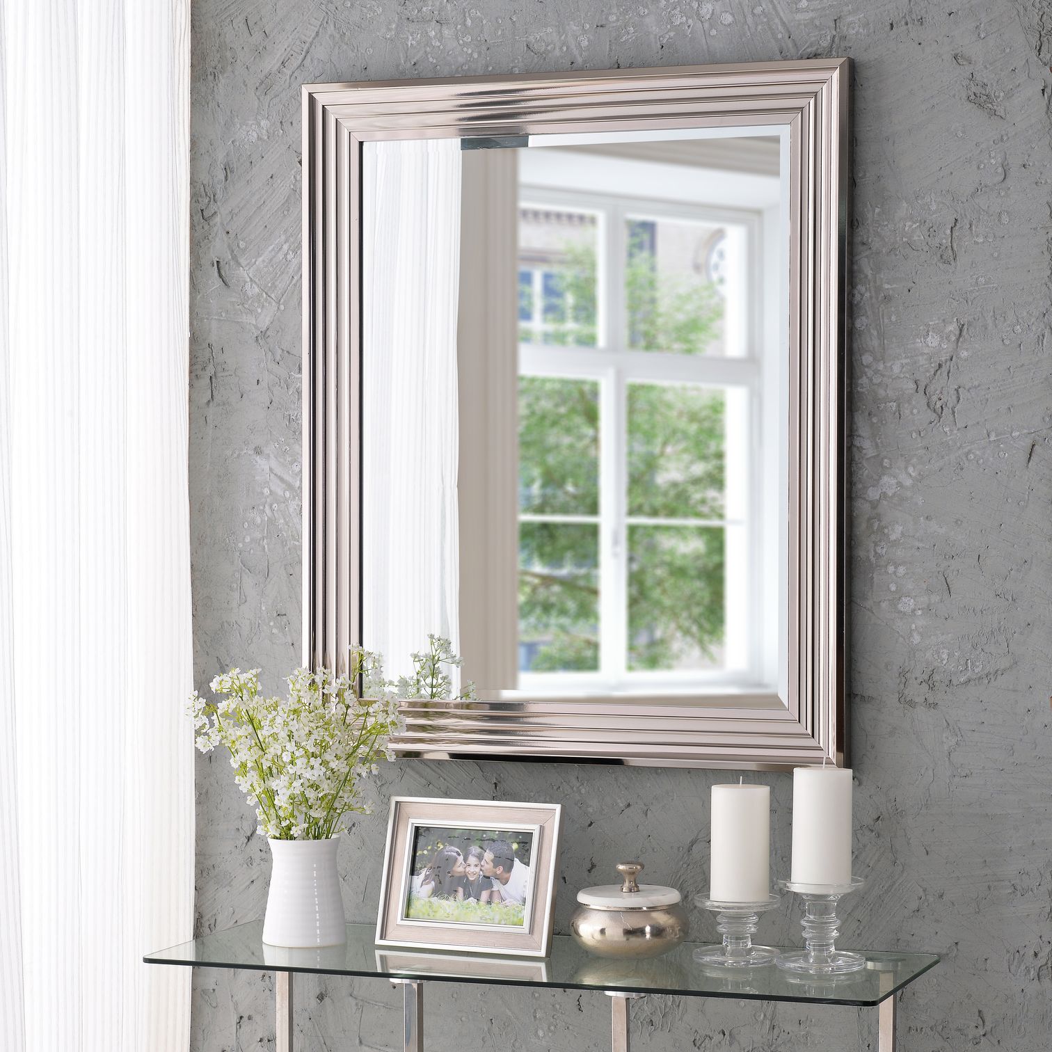 Kenroy Home Lyonesse Chrome 30" x 36" Wall Mirror - #62F43 | Lamps Plus