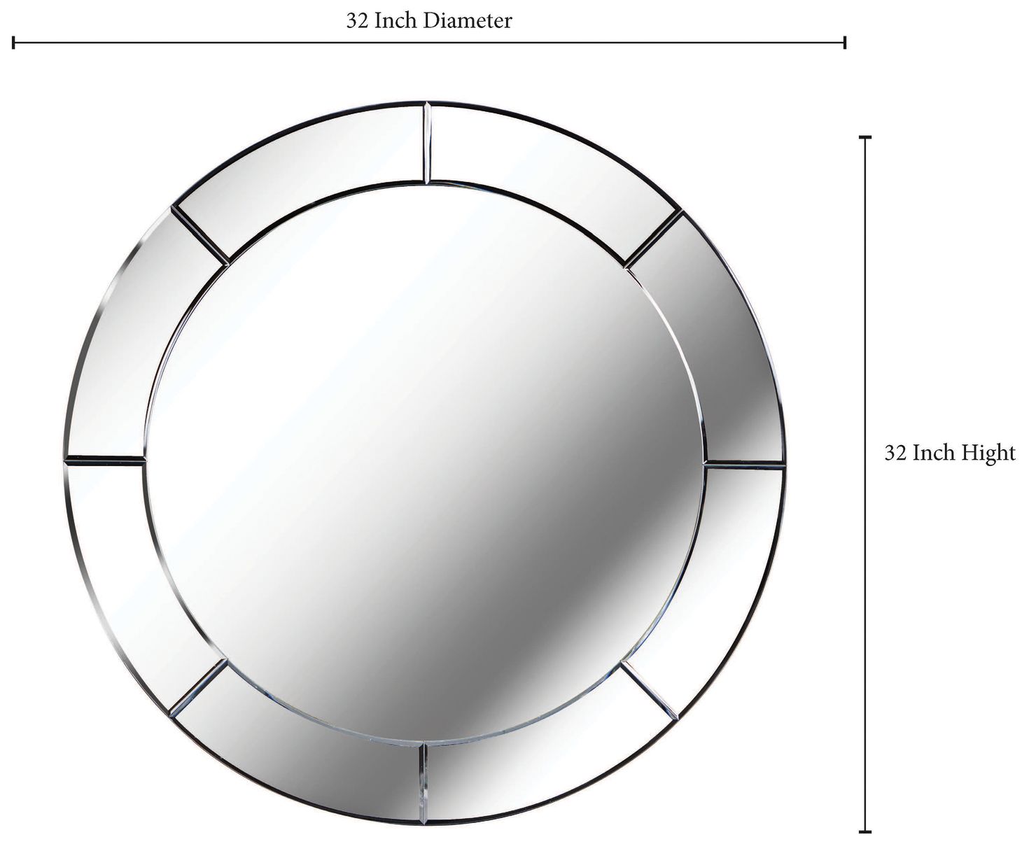 Kenroy Home Miere Cut Glass 32" Round Frameless Mirror - #62F14 | Lamps ...