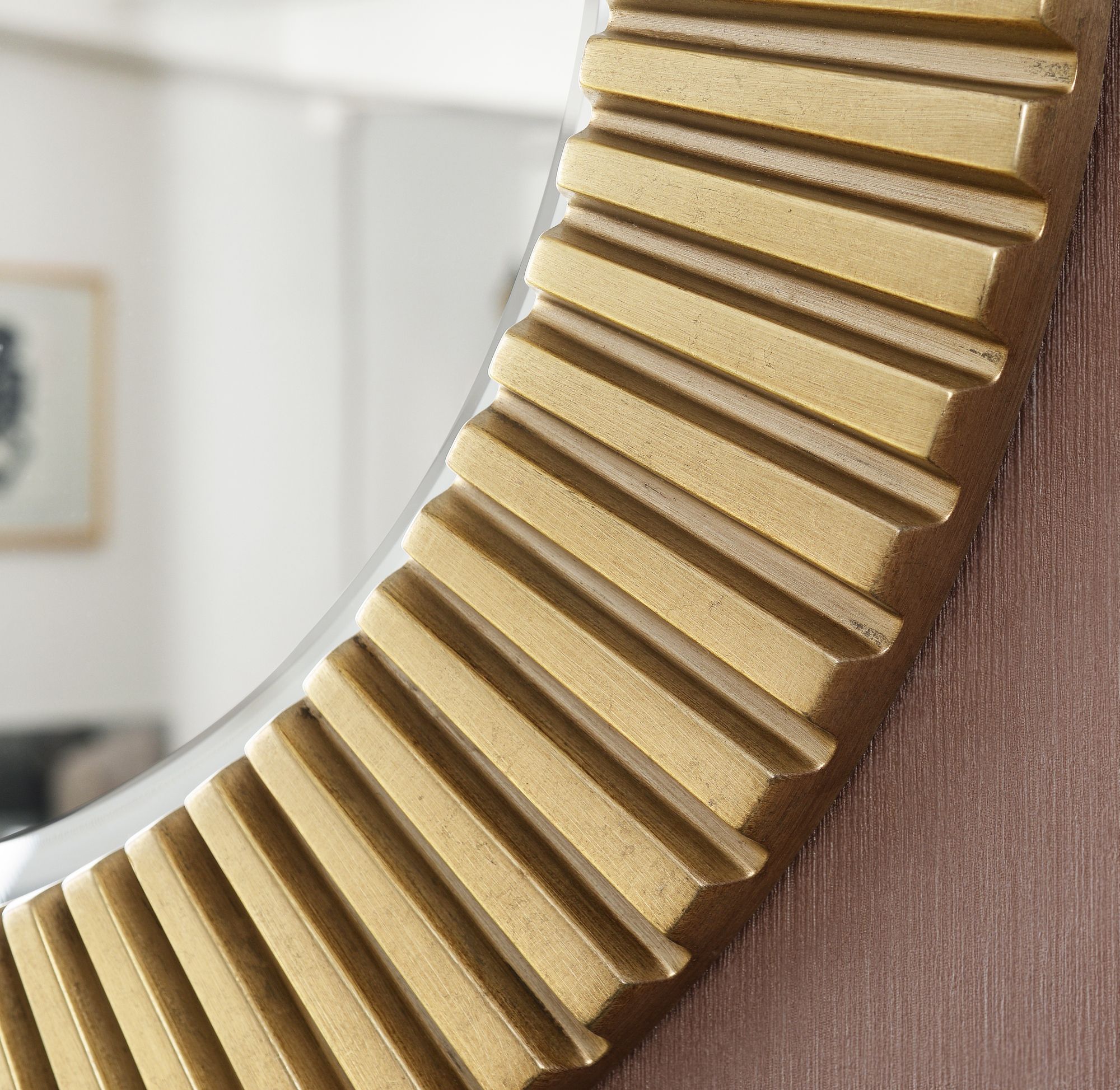 Kenroy Home North Antique Brass 34" Round Wall Mirror - #83J20 | Lamps Plus