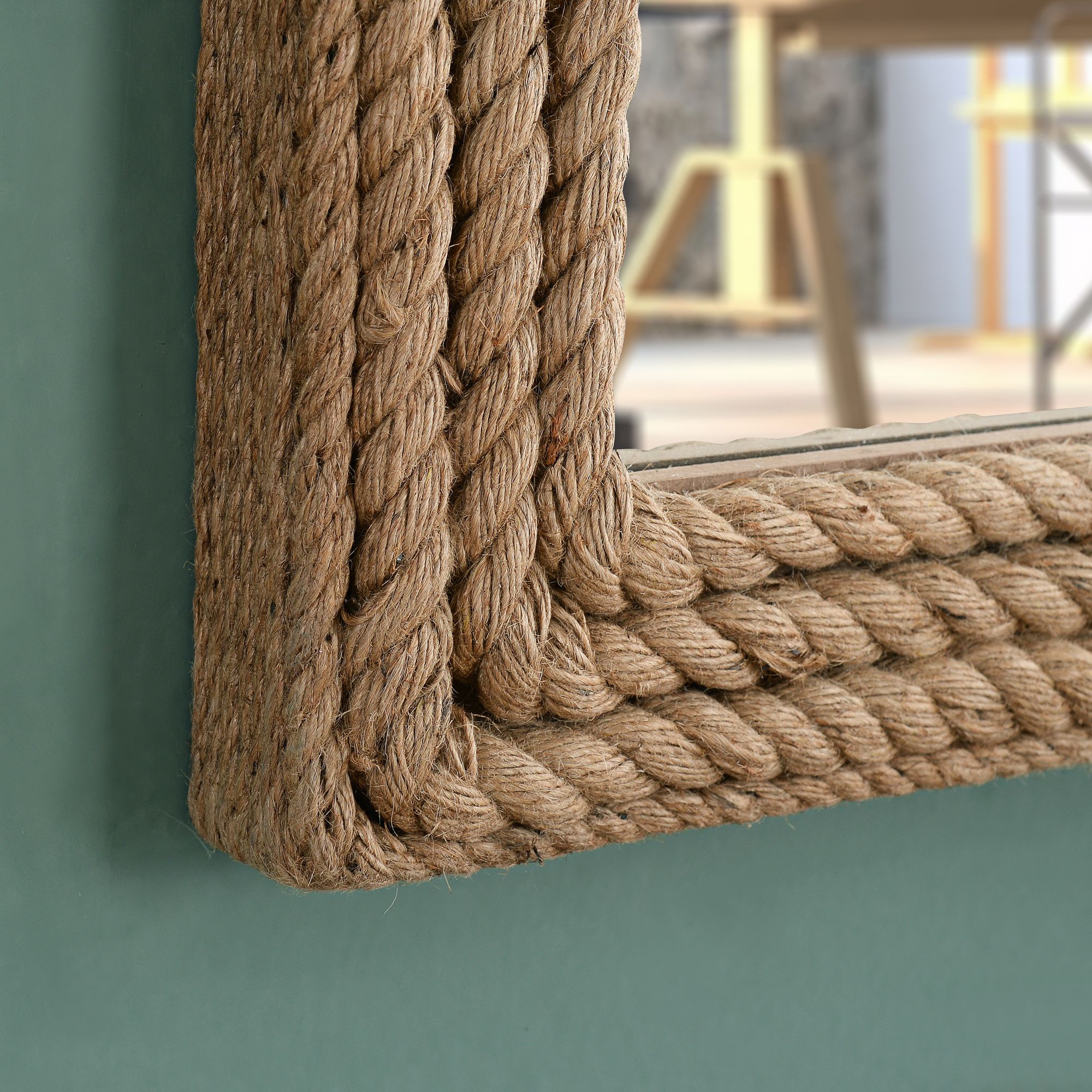 Kenroy Home Rudy Natural Rope 28" x 42" Wall Mirror - #62F12 | Lamps Plus