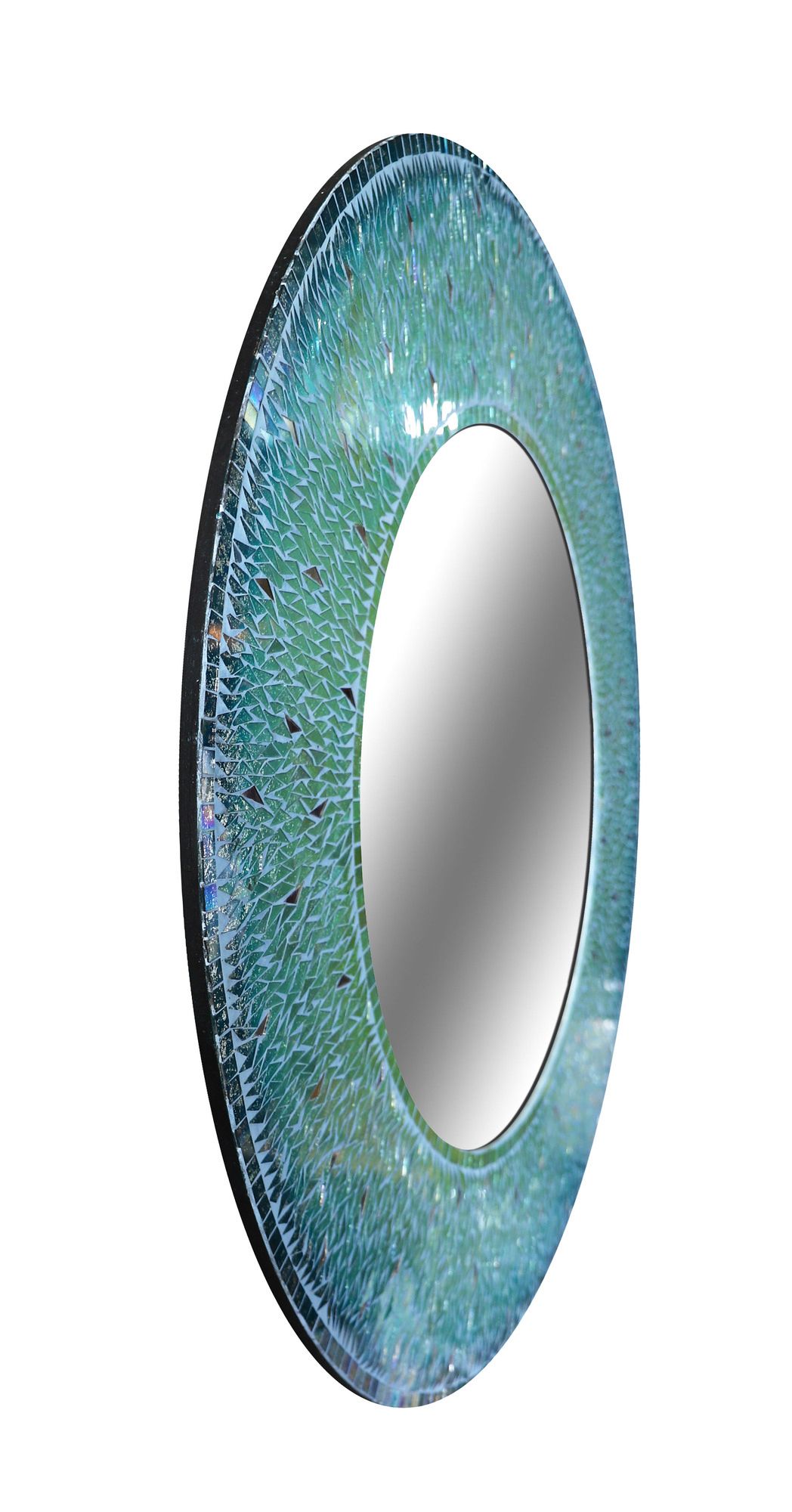 Kenroy Home Seashore Teal 34" Round Wall Mirror - #83P97 | Lamps Plus