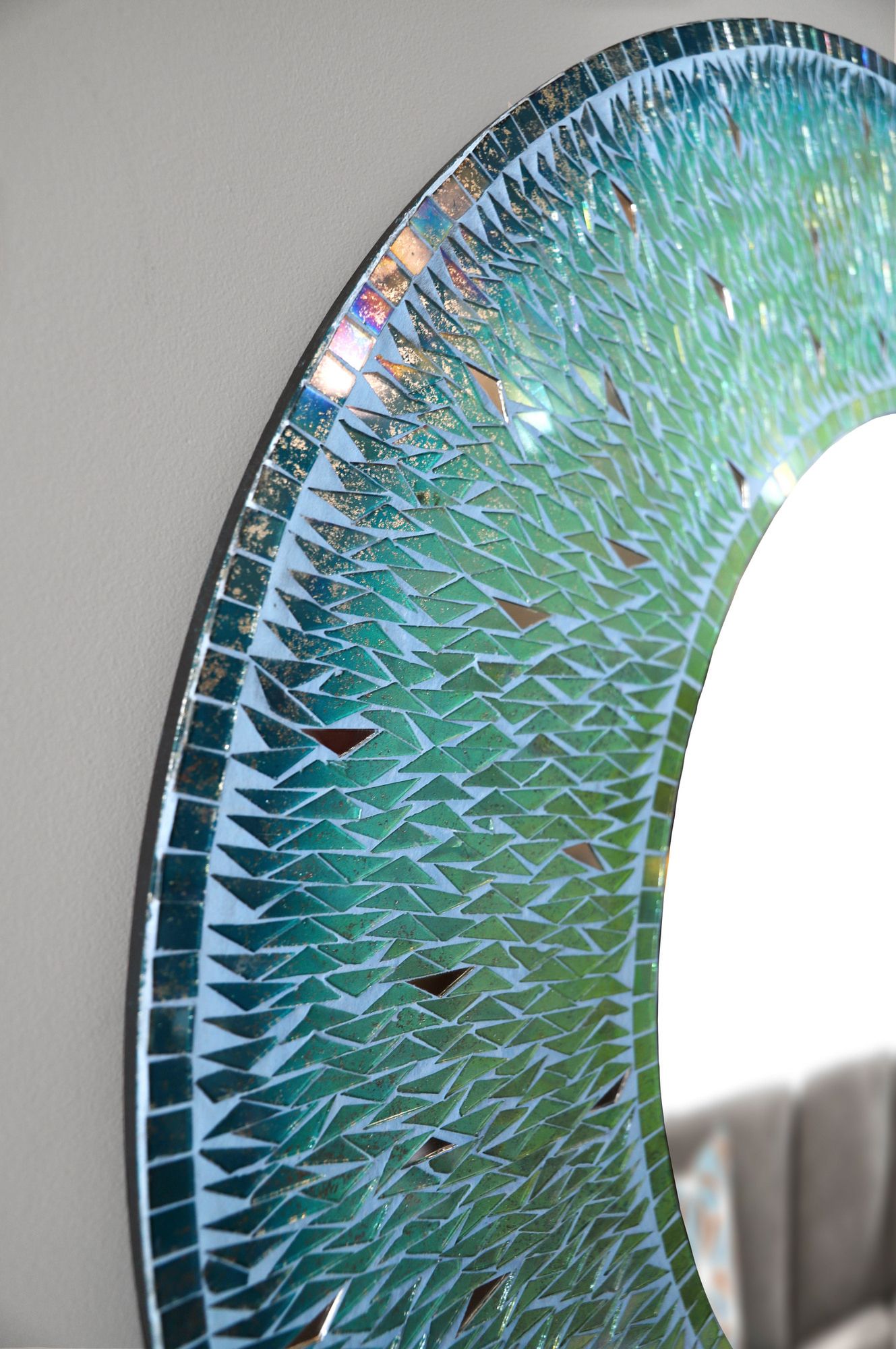 Kenroy Home Seashore Teal 34" Round Wall Mirror - #83P97 | Lamps Plus