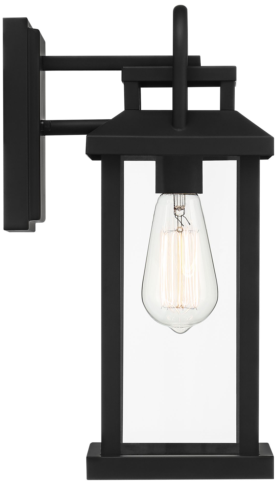 Kensington 14 1/2" High Matte Black Outdoor Wall Light Set of 2 ...