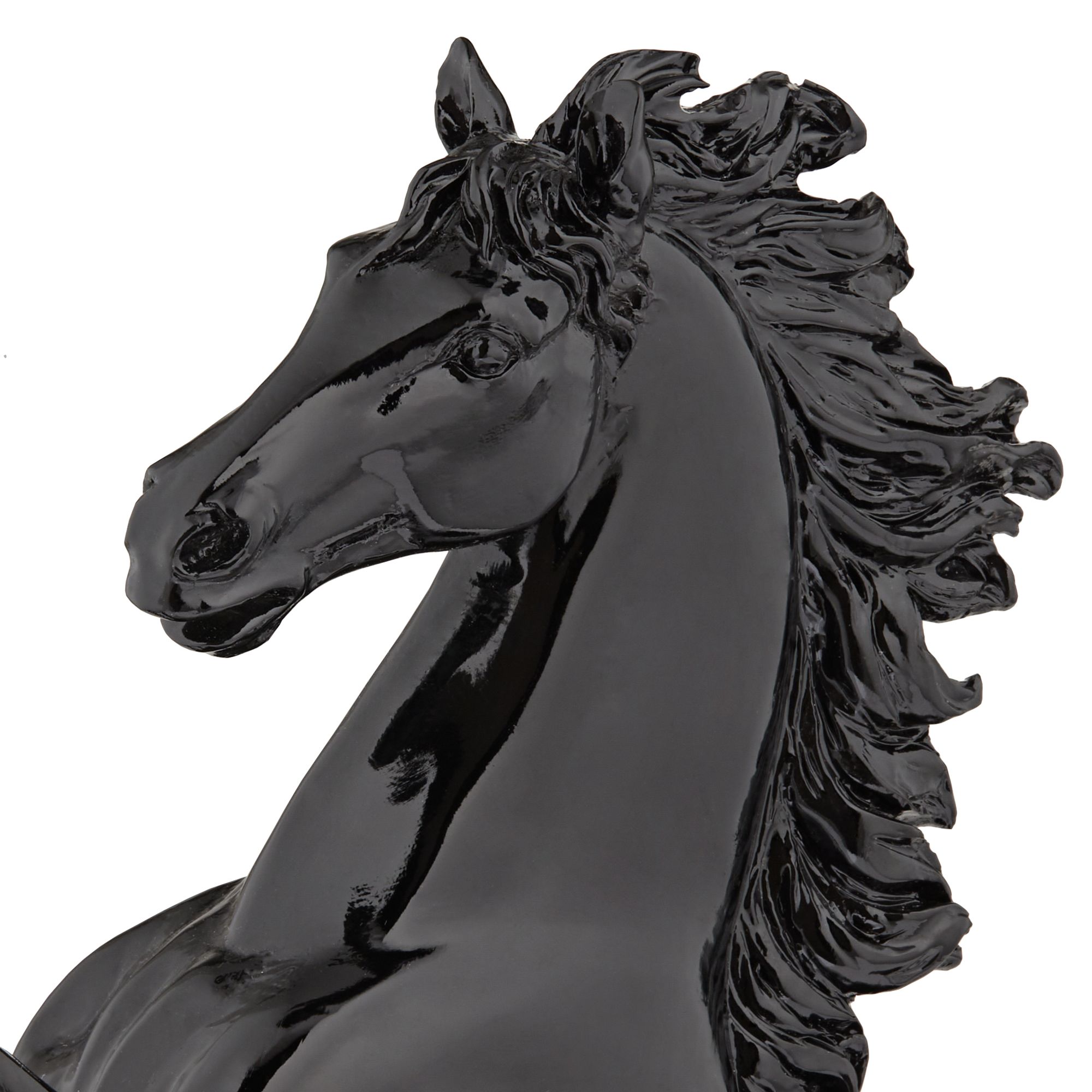 Kensington Hill Prancer Stallion 15" High Black Finish Horse Statue ...