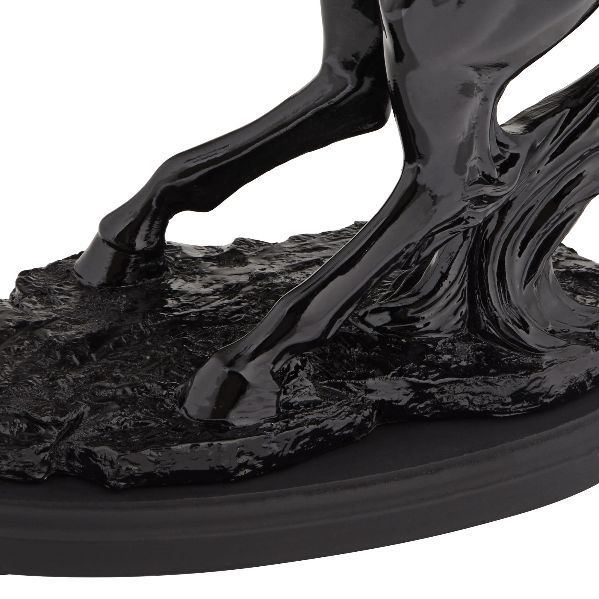 Kensington Hill Prancer Stallion 15" High Black Finish Horse Statue ...