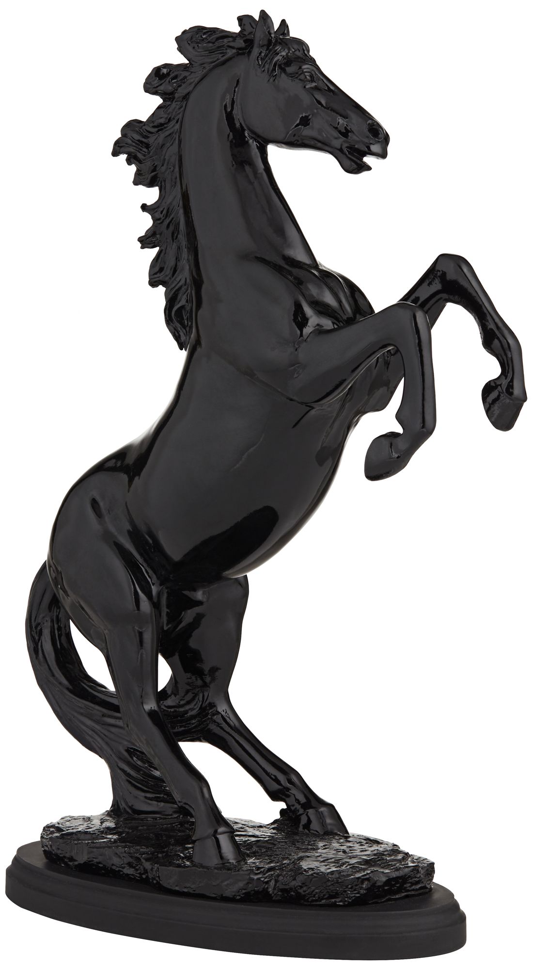 Kensington Hill Prancer Stallion 15" High Black Finish Horse Statue ...