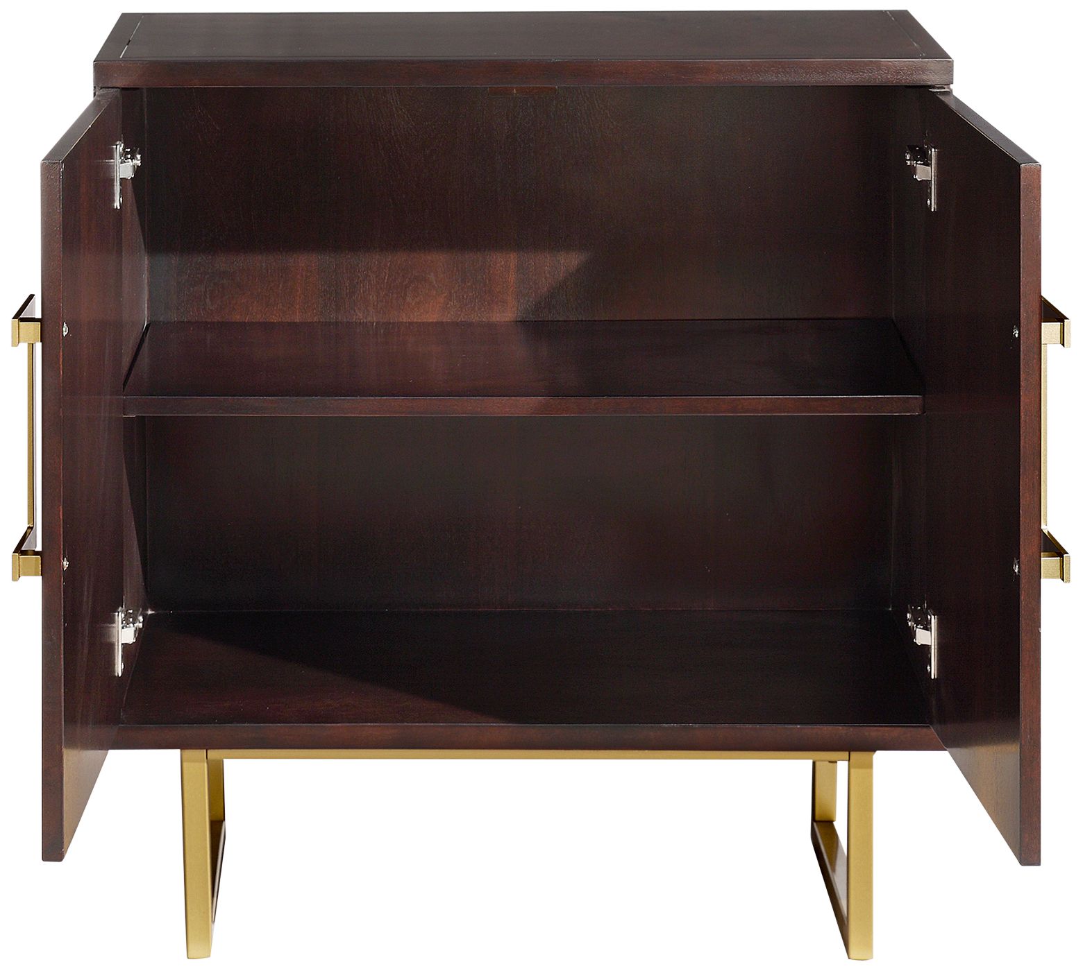 Kenzie 32" Wide Dark Cherry Wood 2-Door Accent Chest - #134X1 | Lamps Plus