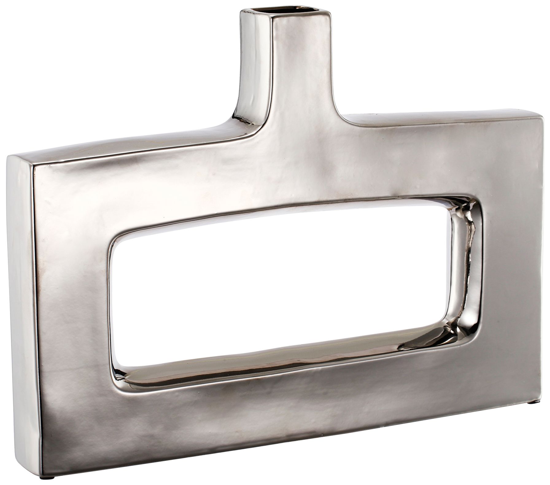 Keyhole Silver 16 1/4" Wide Decorative Vase - #242A1 | Lamps Plus