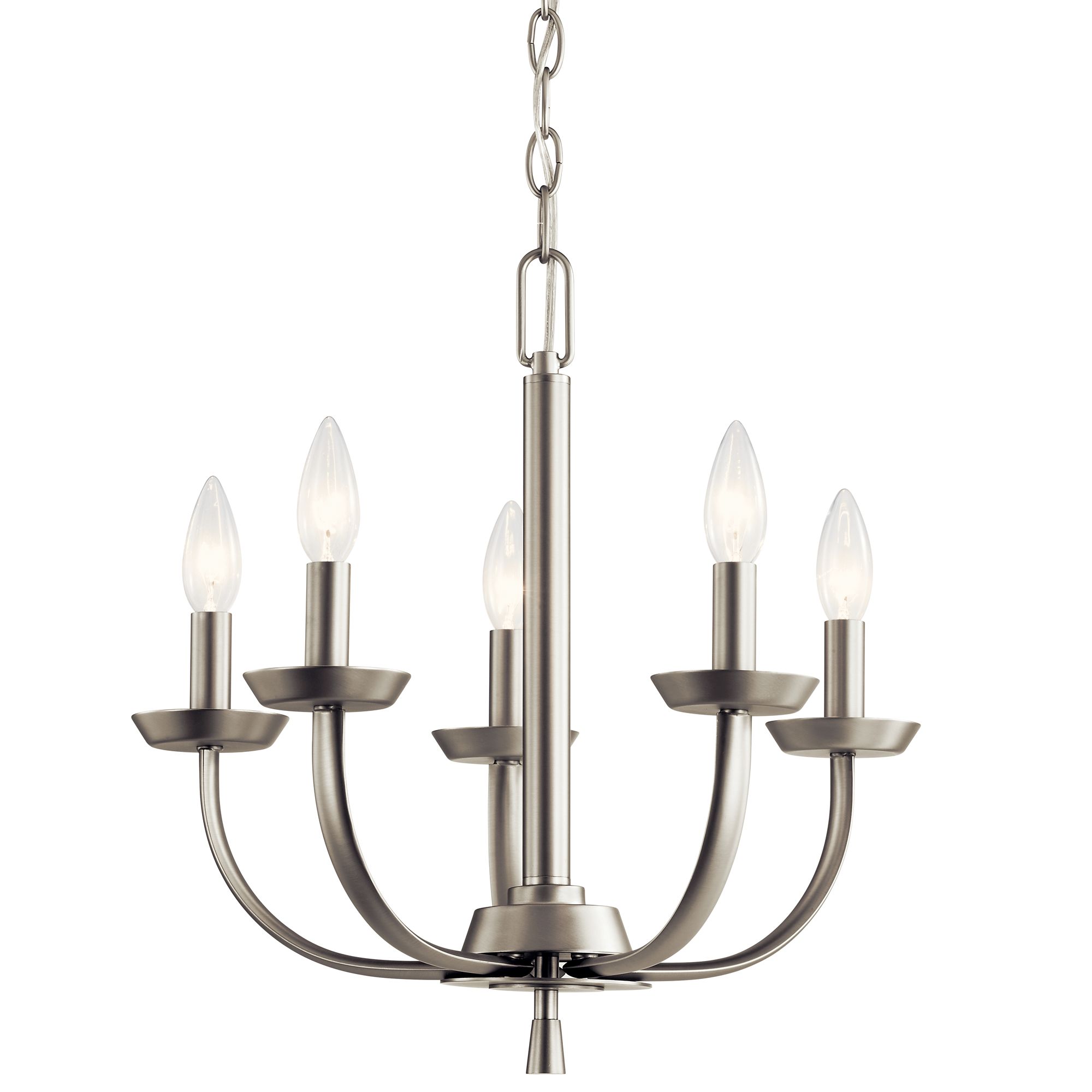 Kichler Kennewick 18" Wide 5-Light Brushed Nickel Small Chandelier ...