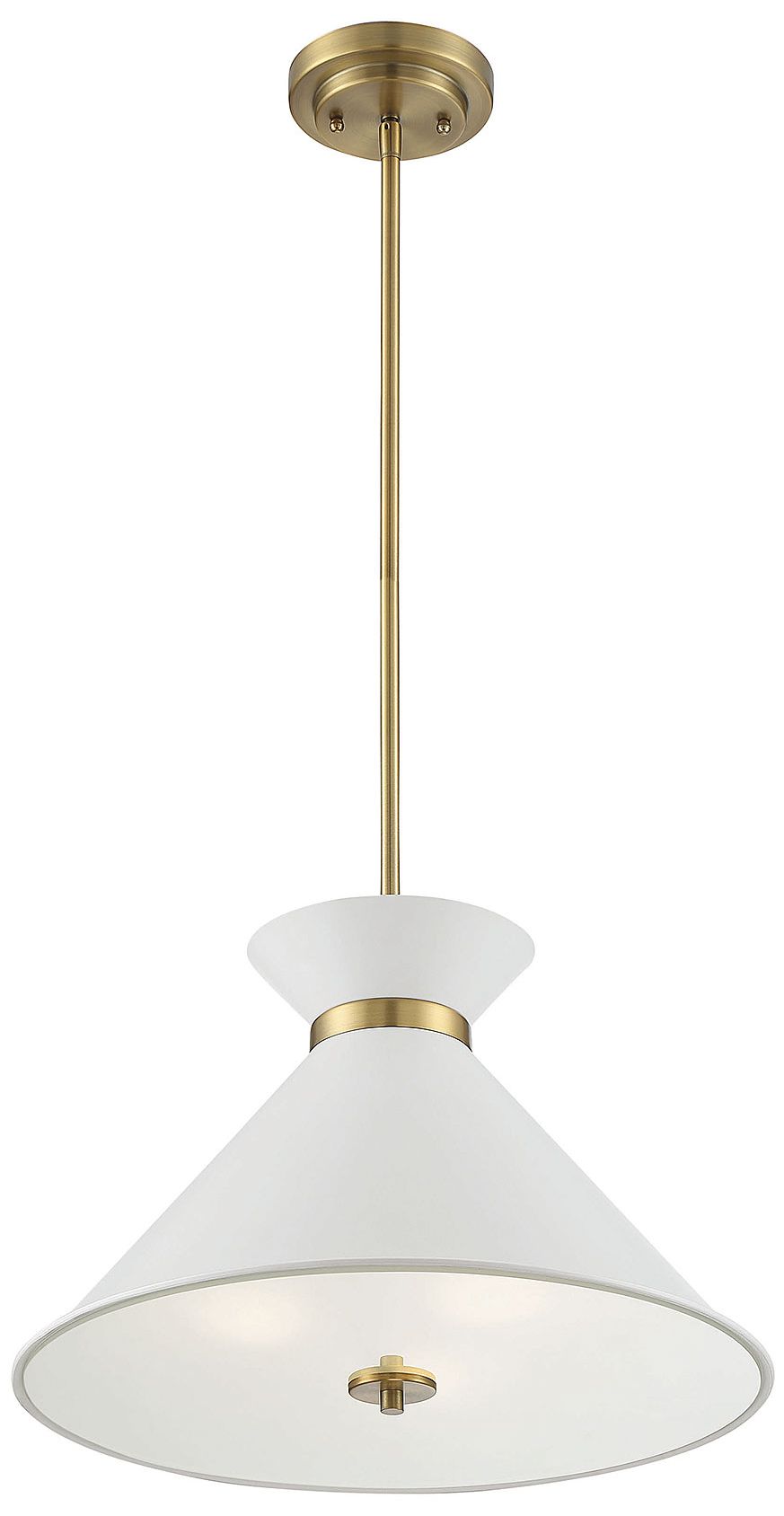 Lamar 18" Wide Brass White Metal Pendant Light - #046G8 | Lamps Plus