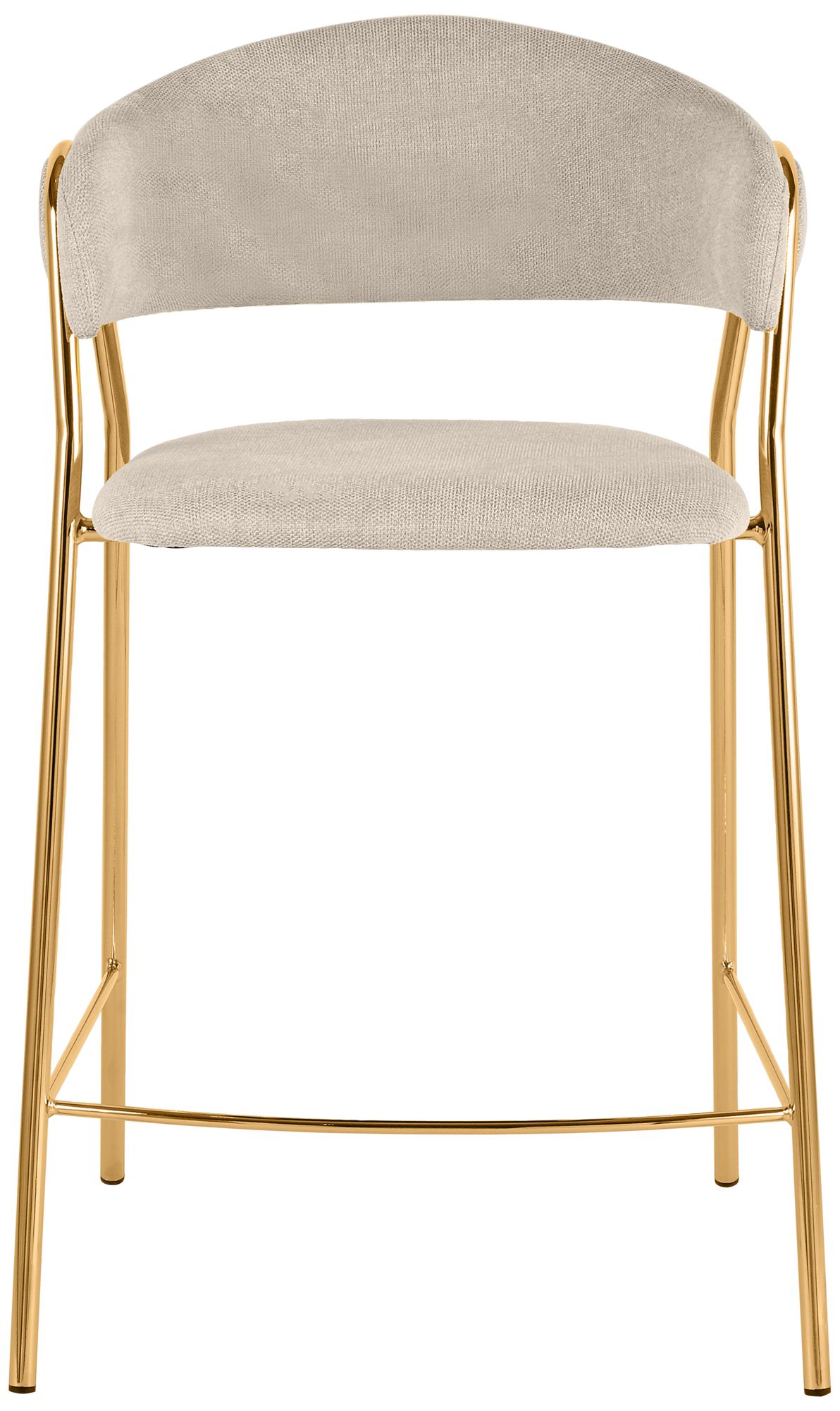 Lara 25 1/4" Cream Fabric Counter Stools Set of 2 - #189X7 | Lamps Plus