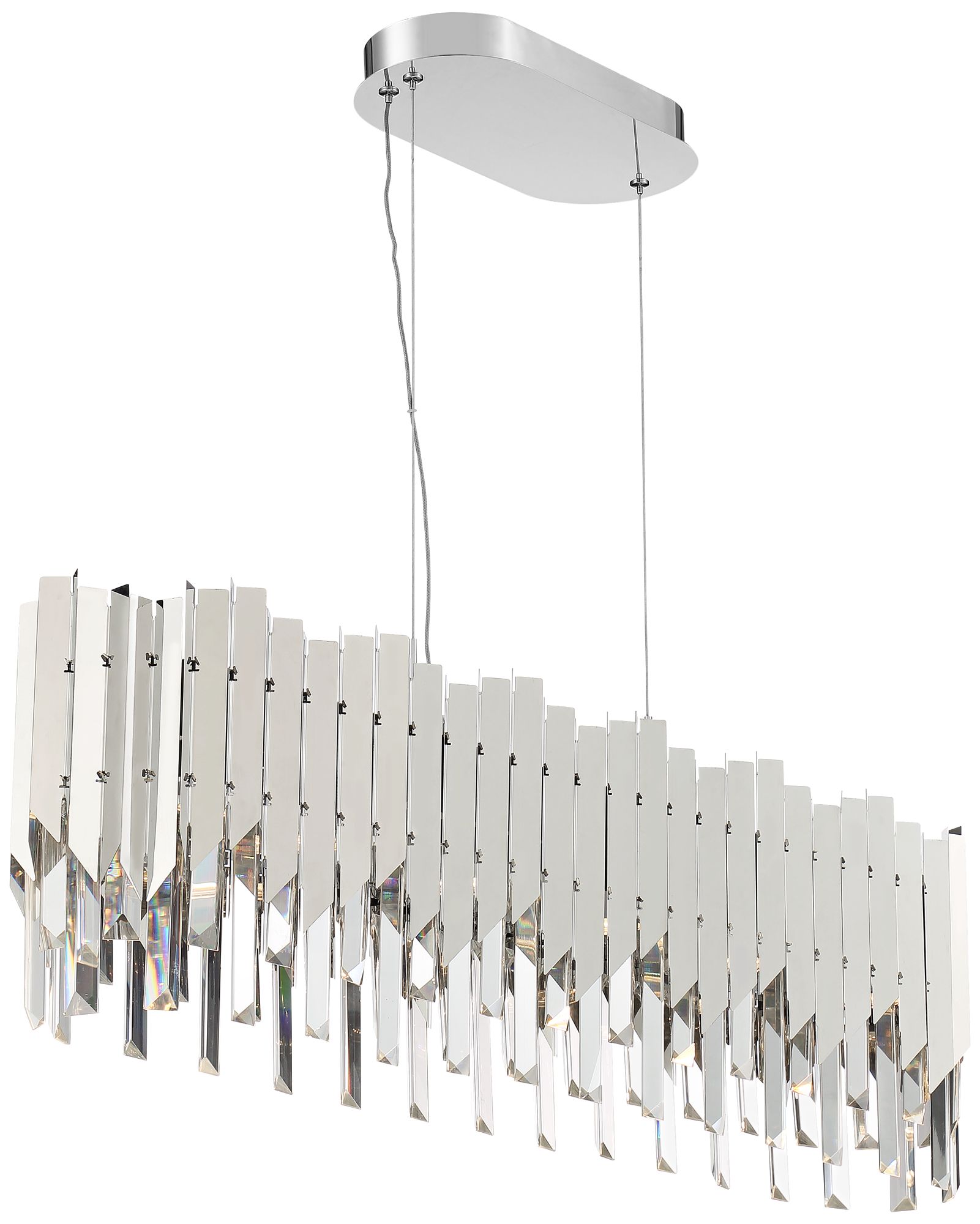 Latham 35" Wide Crystal LED Kitchen Island Light Pendant - #72A39 ...