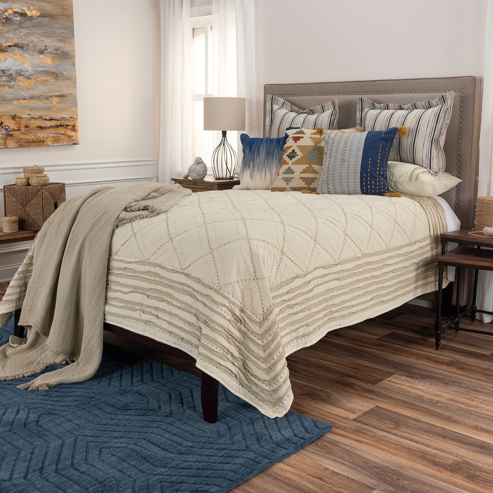 Lattice Front Brown 9-Piece Bedding Set - #89H24 | Lamps Plus