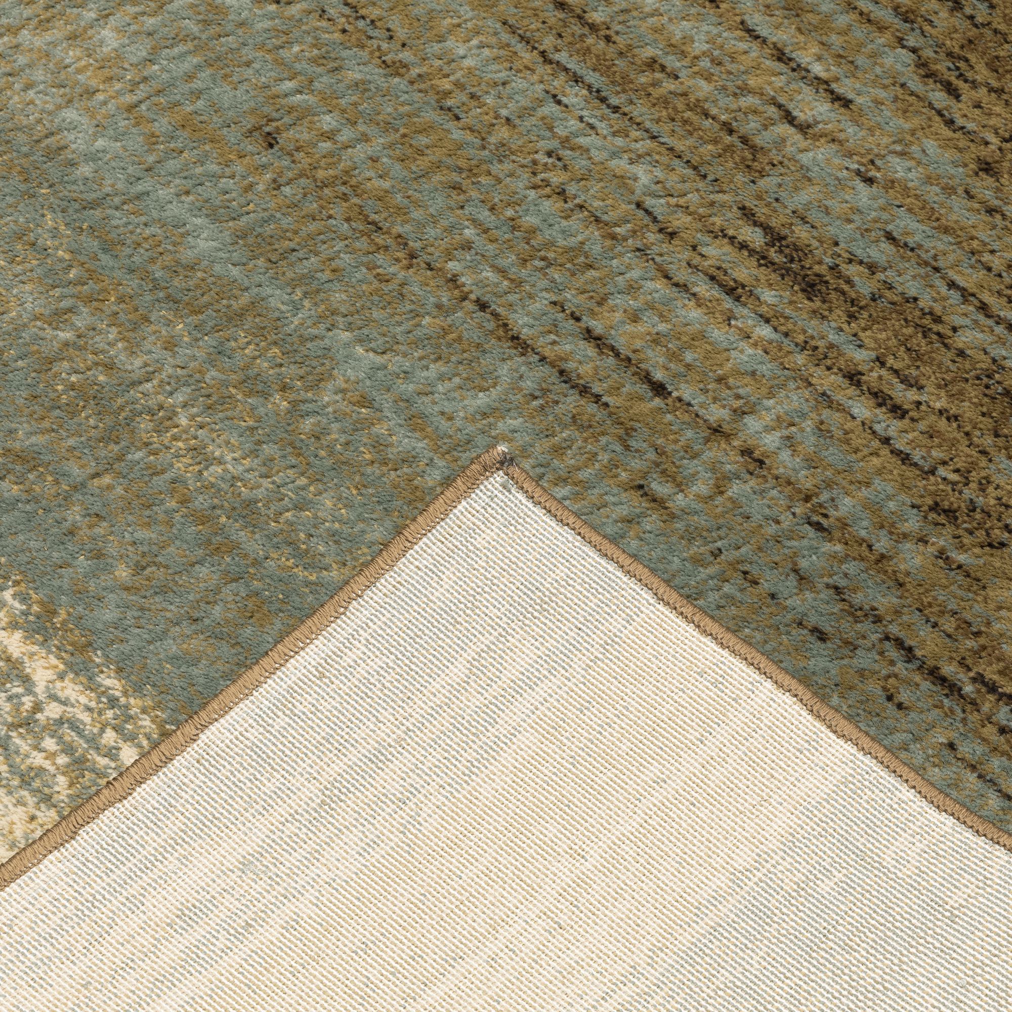 Laurel 3504H Distressed Blue and Brown Area Rug - #89T52 | Lamps Plus