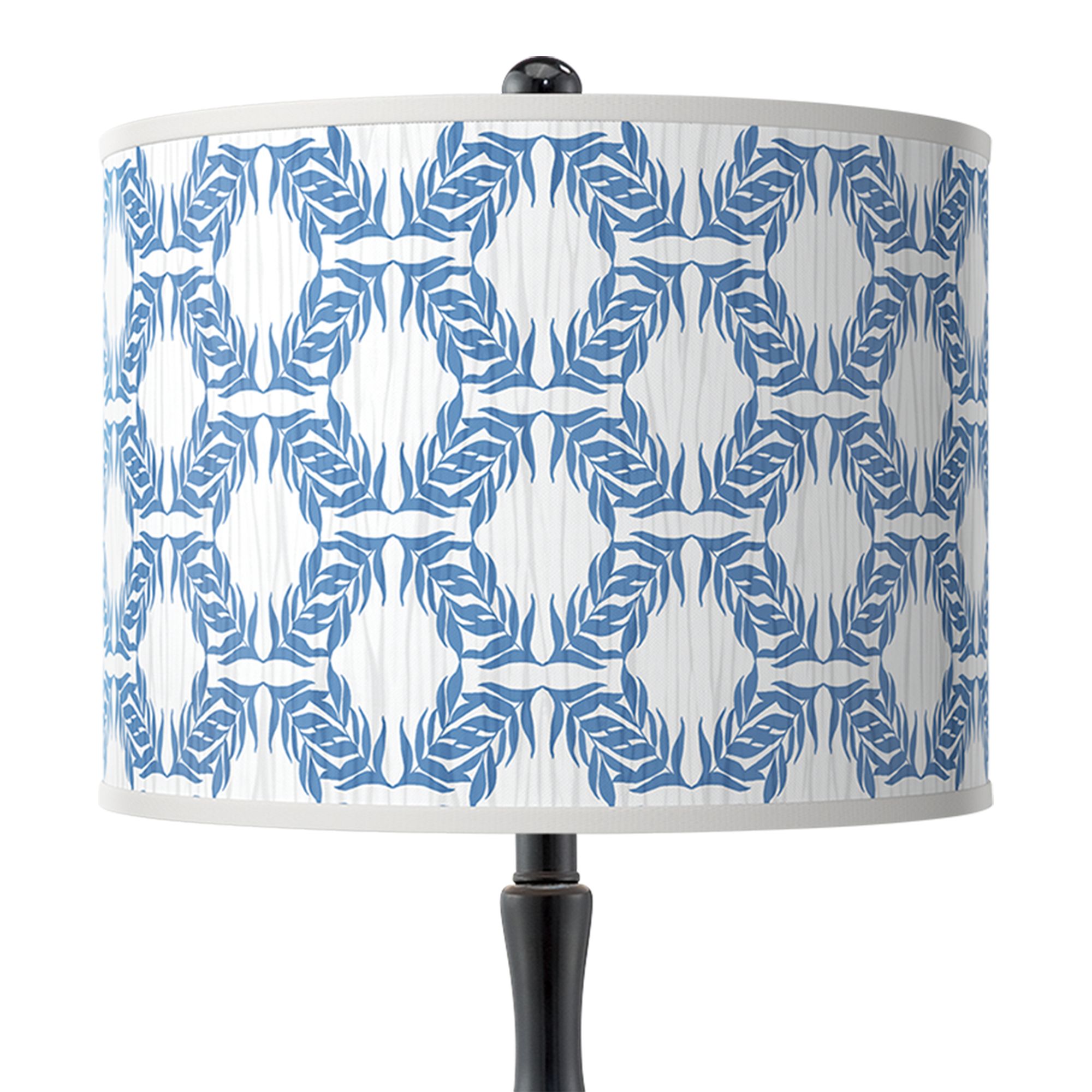 Leaf Symmetry Giclee Paley Black Table Lamp - #359K3 | Lamps Plus