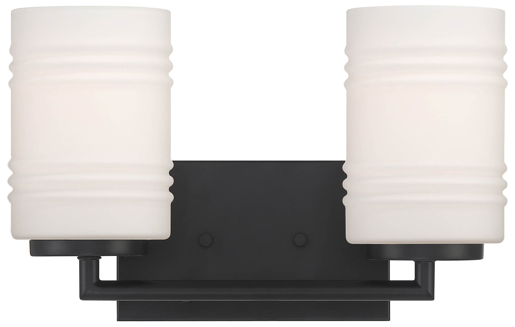 Leavenworth 8 1/2" High Matte Black 2-Light Wall Sconce - #481G5 | Lamps Plus