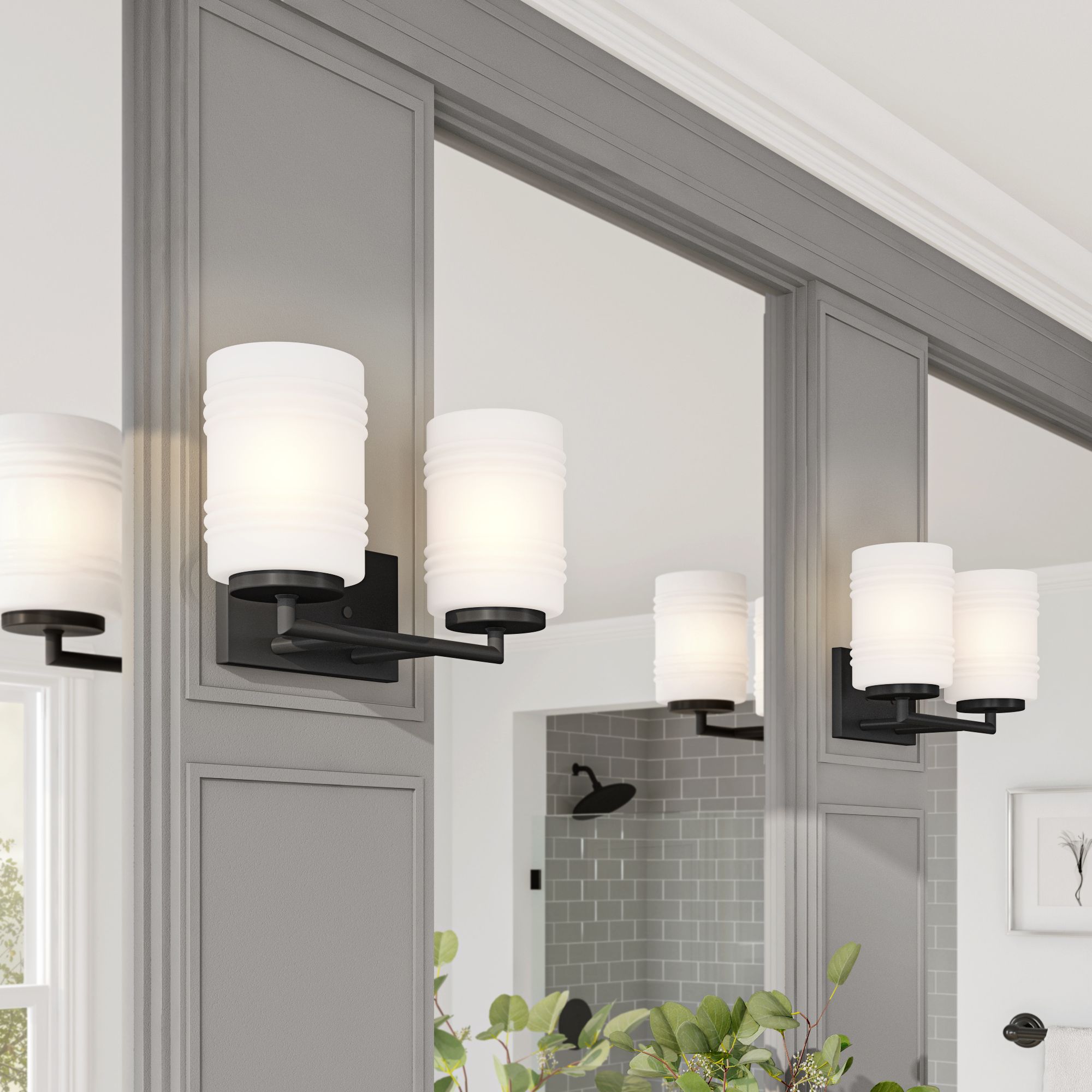 Leavenworth 8 1/2" High Matte Black 2-Light Wall Sconce - #481G5 ...