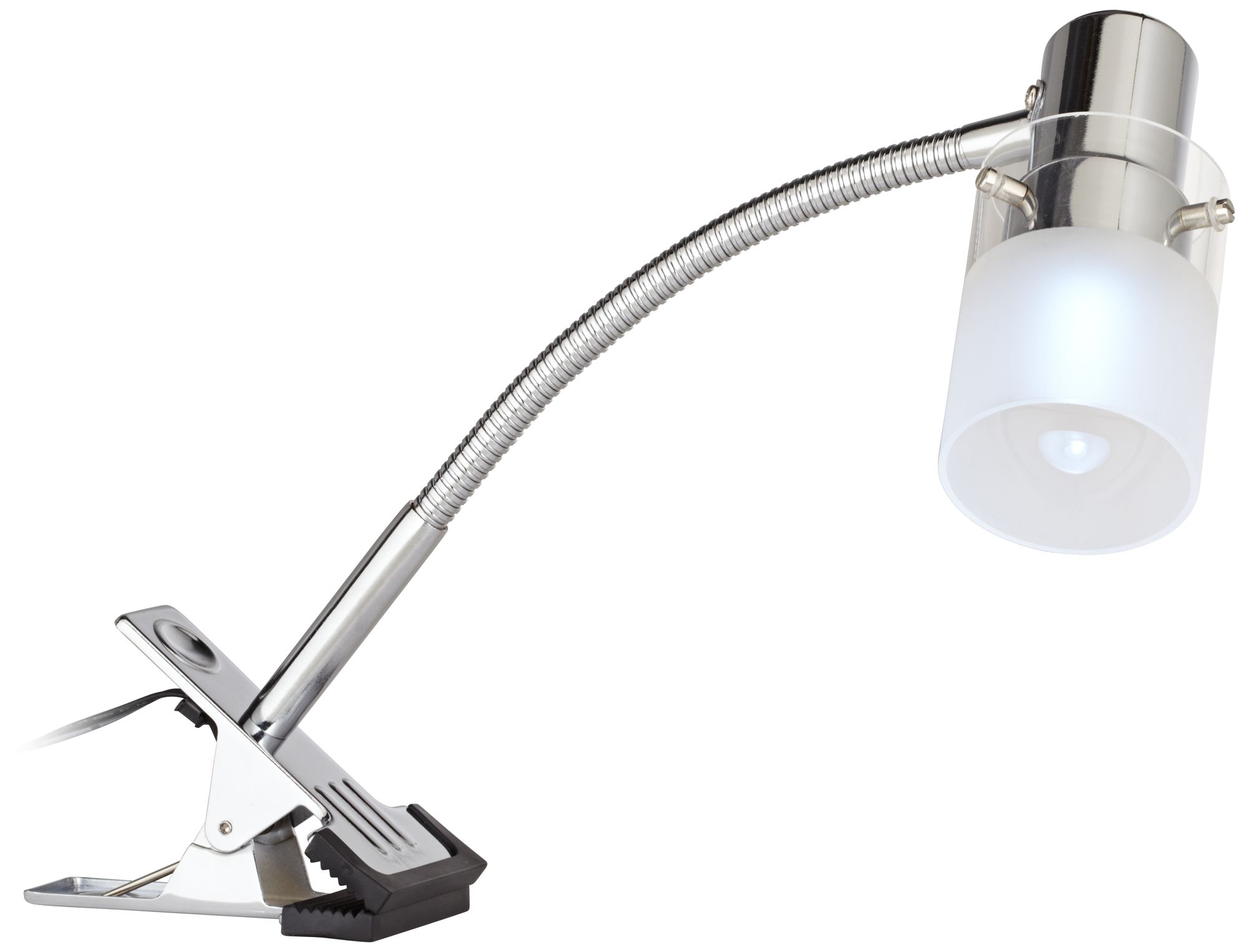 LED Mini Gooseneck Clip On Light in Brushed Steel - #3F987 | Lamps Plus