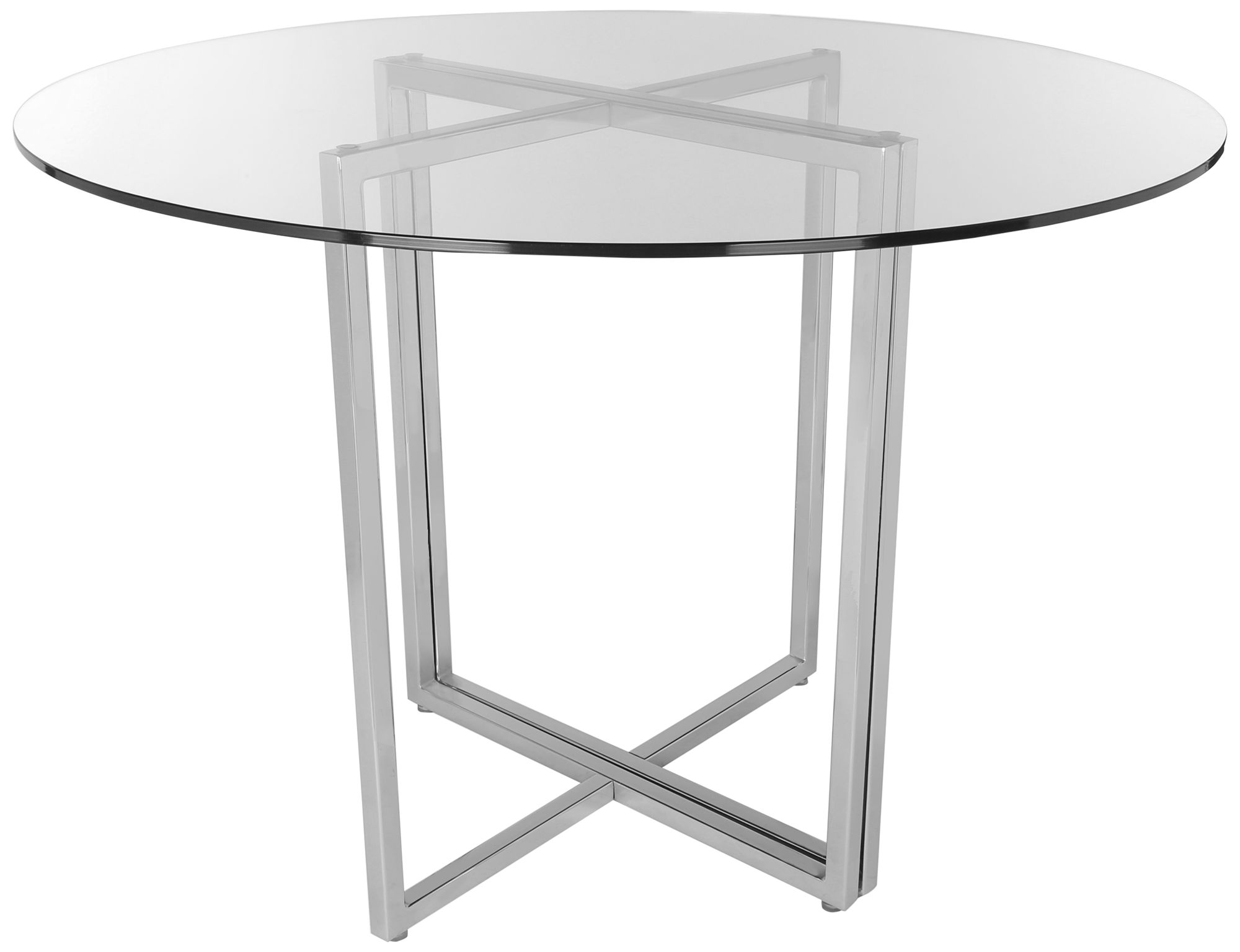 Legend 48" Wide Brushed Steel Round Dining Table - #867G7 | Lamps Plus