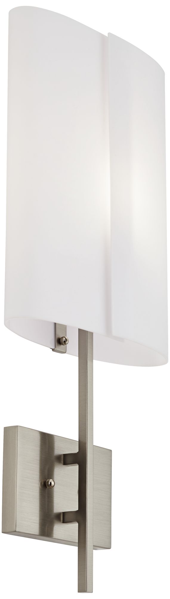 Lennon 24 1/2" High Brushed Nickel White Acrylic Wall Sconce - #92W80 ...