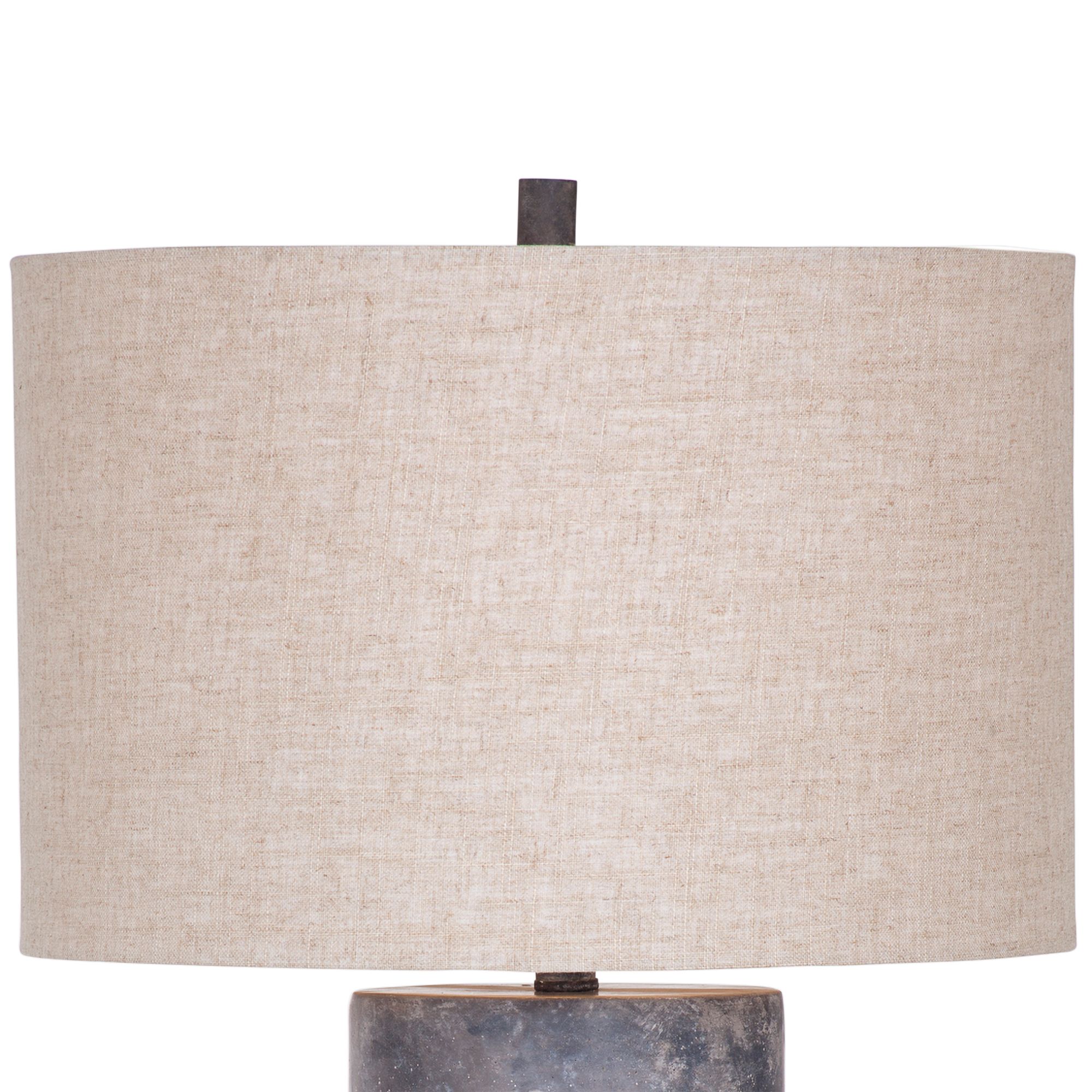 Leroy Gray Cement and Natural Rope Column Table Lamp - #318E0 | Lamps Plus