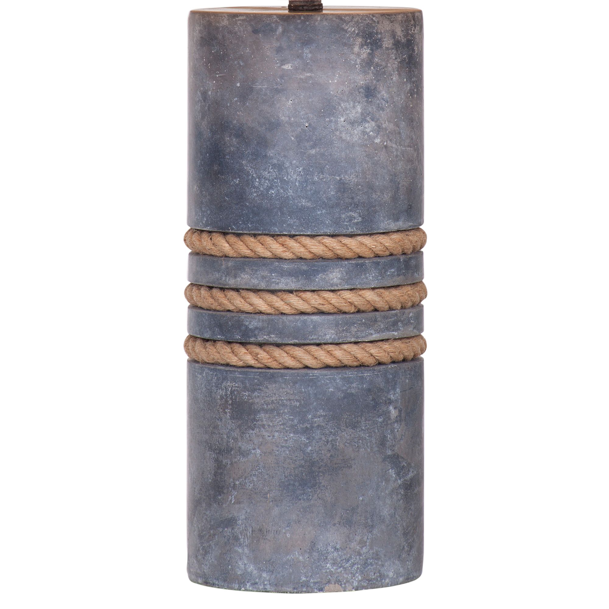 Leroy Gray Cement and Natural Rope Column Table Lamp - #318E0 | Lamps Plus