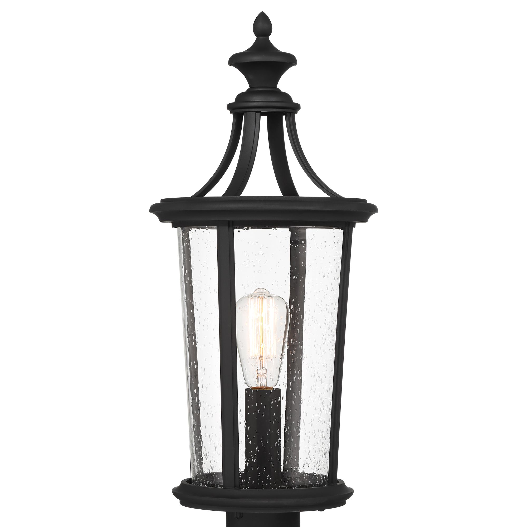 Leto 24 1/2" High Black Outdoor Post Light with Pier Mount Adapter ...