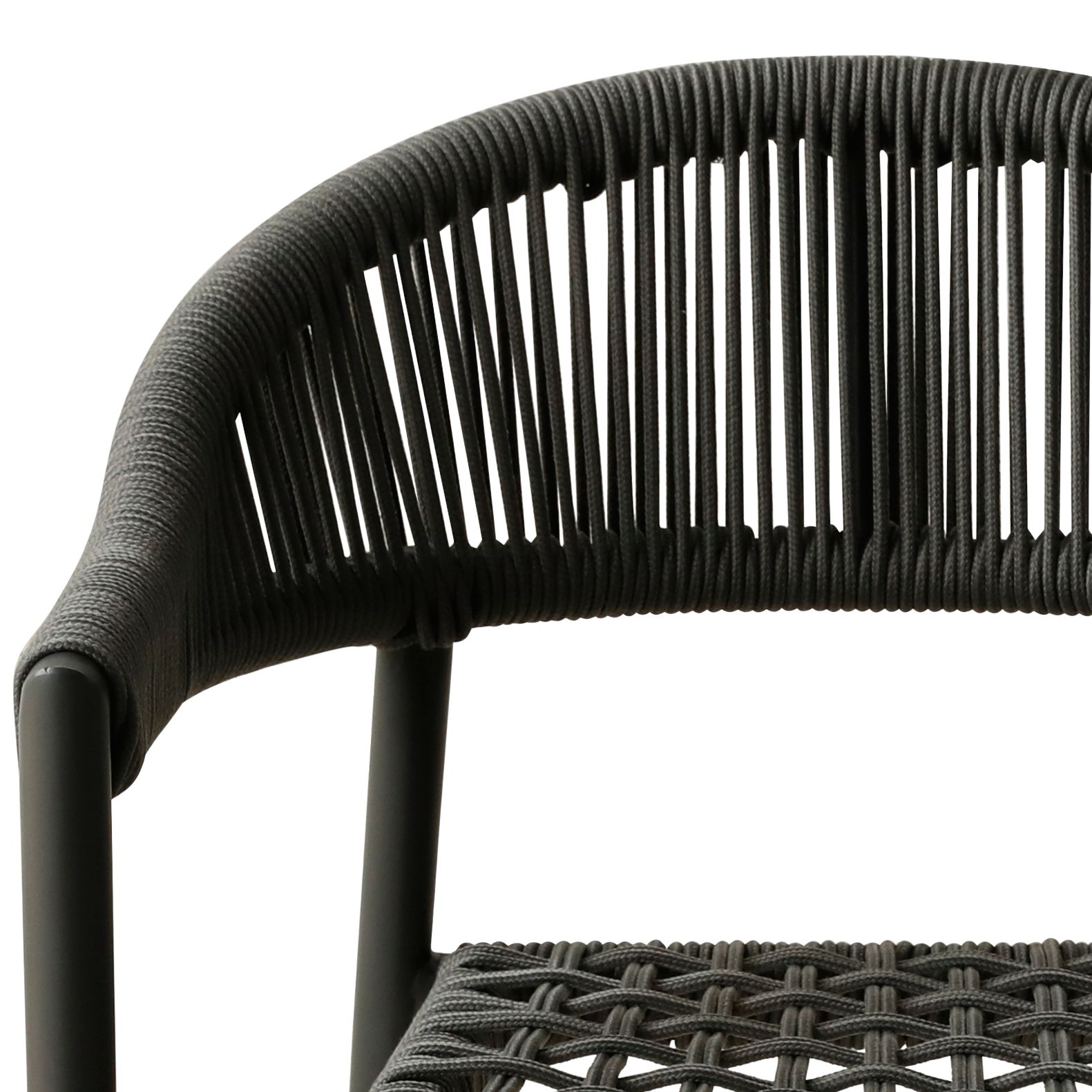 Leyla Gray Olefin Rope Indoor/Outdoor Dining Armchairs Set of 4 ...