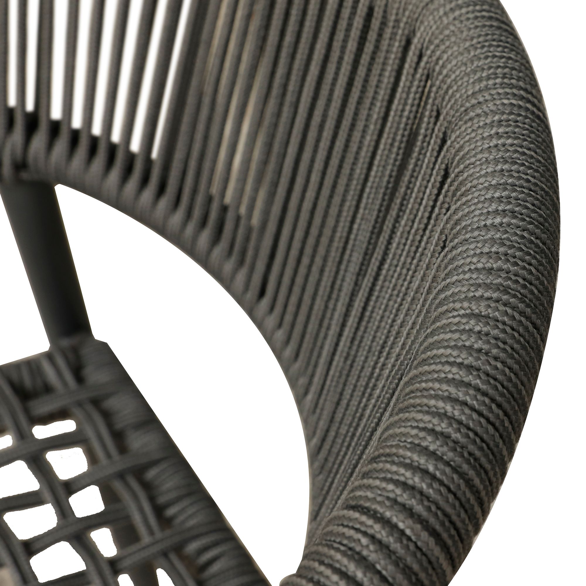 Leyla Gray Olefin Rope Indoor/Outdoor Dining Armchairs Set of 4 ...