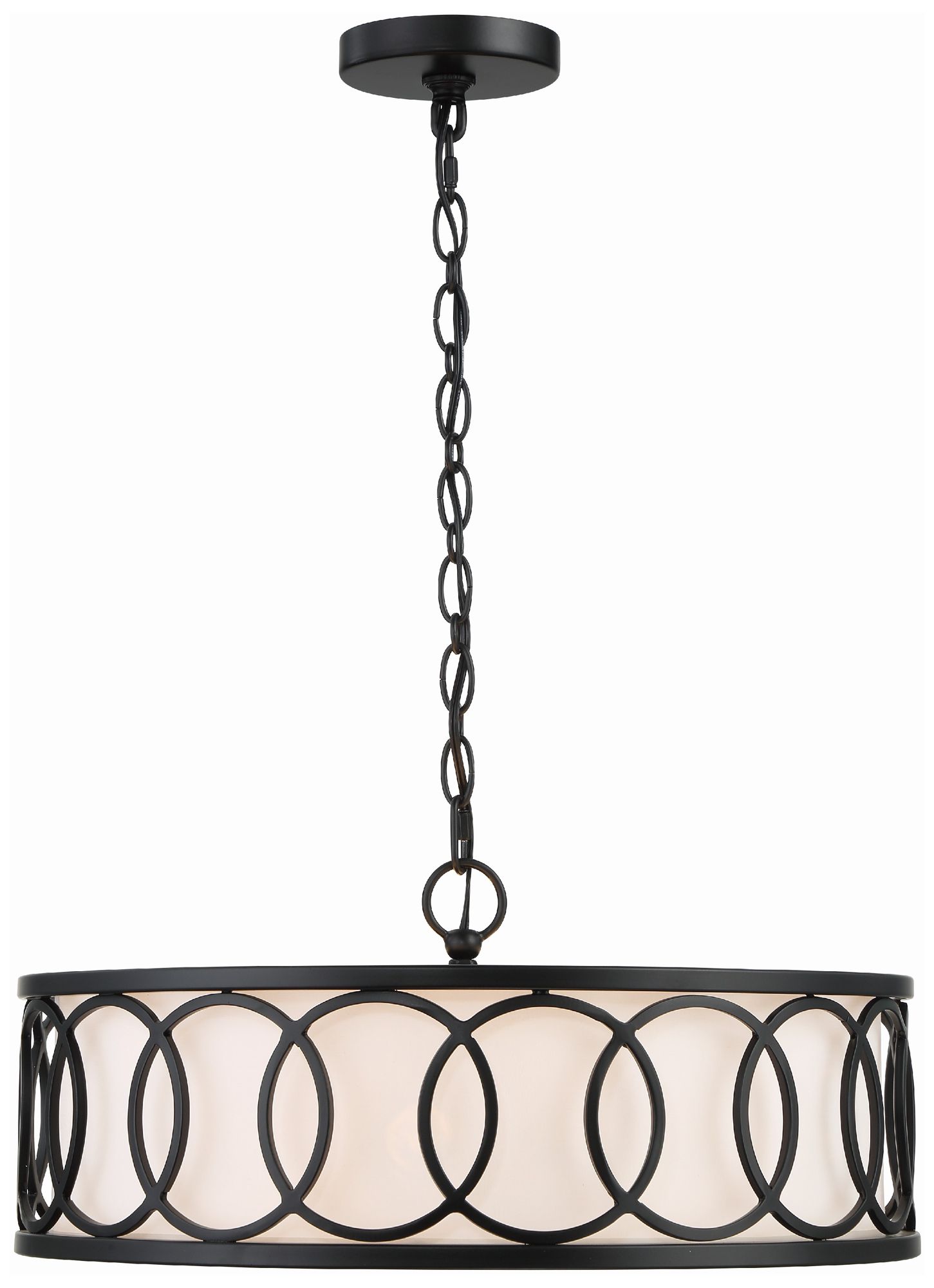 Libby Langdon for Crystorama Graham 6 Light Matte Black Chandelier ...