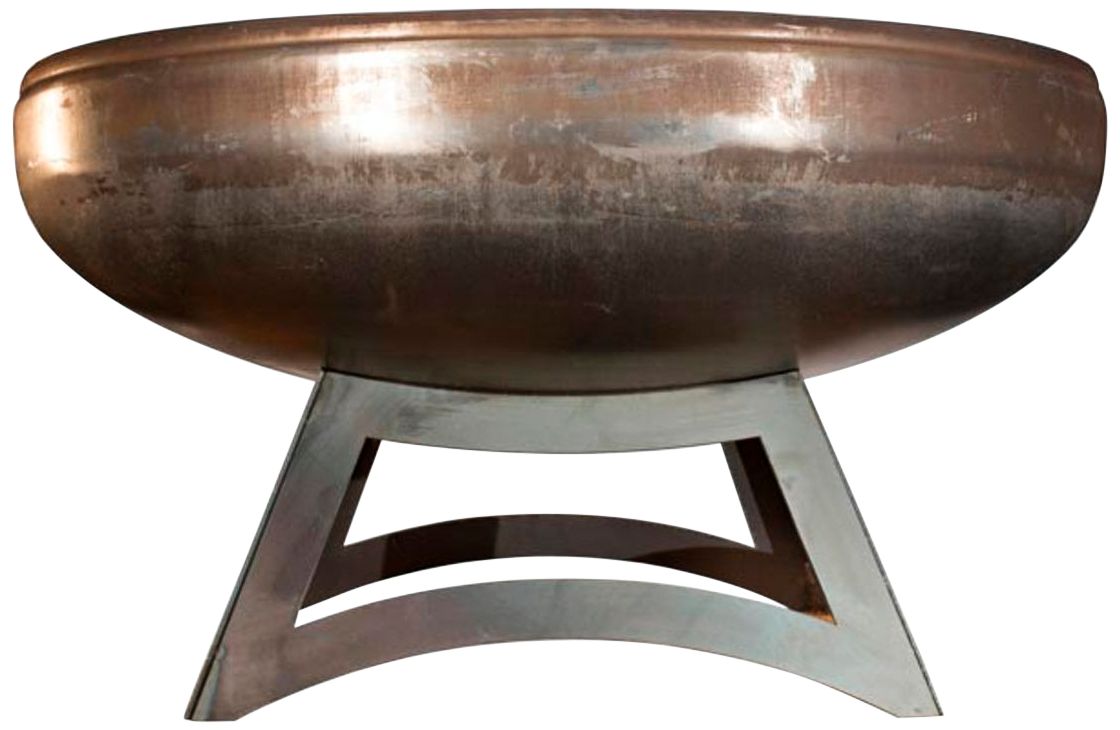 Liberty 24" Wide Natural Steel Fire Pit with Hollow Base - #5824G ...