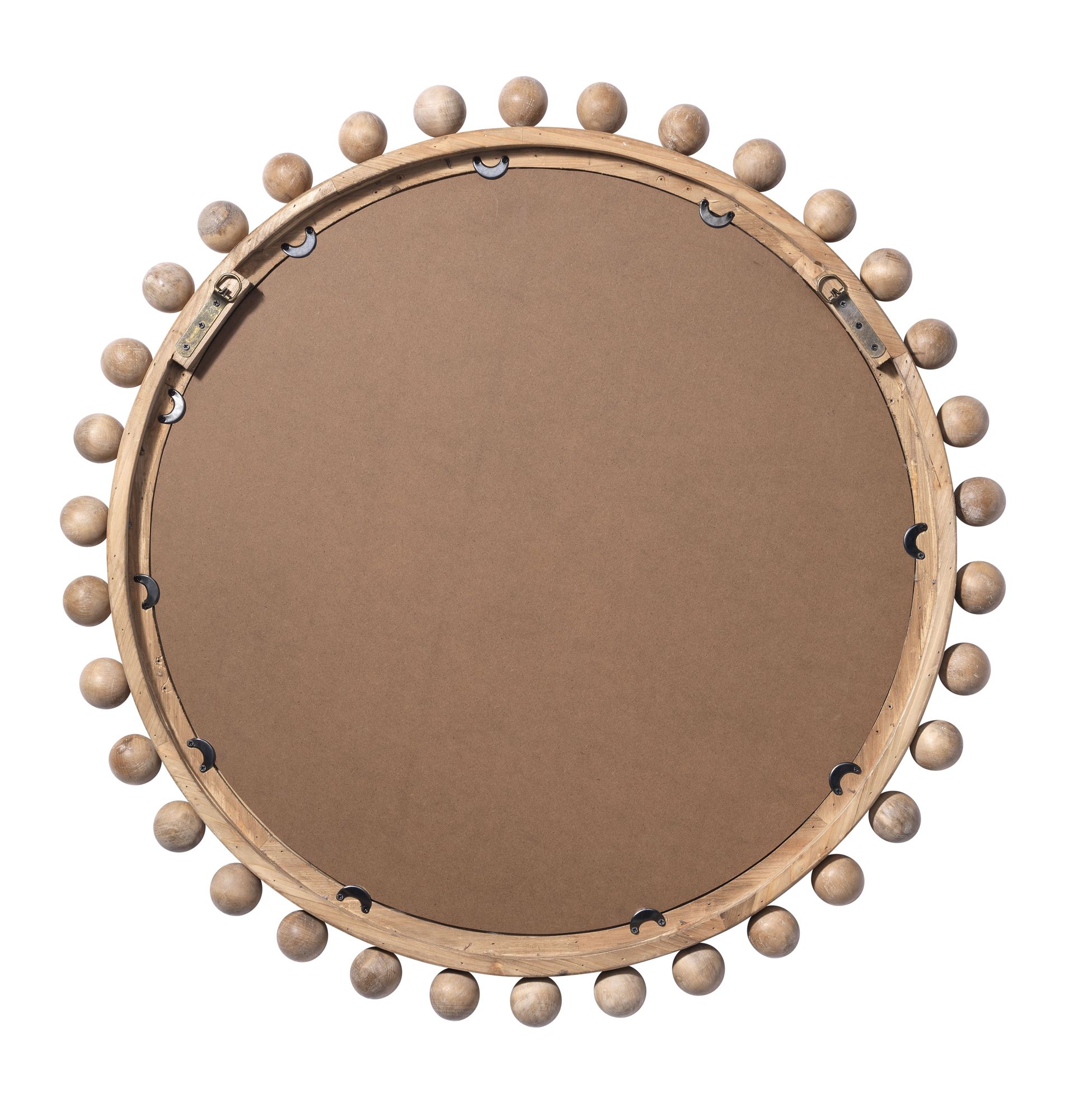 Natural Wood Round Mirror 34.75 Inch Coastal - #9653R | Lamps Plus