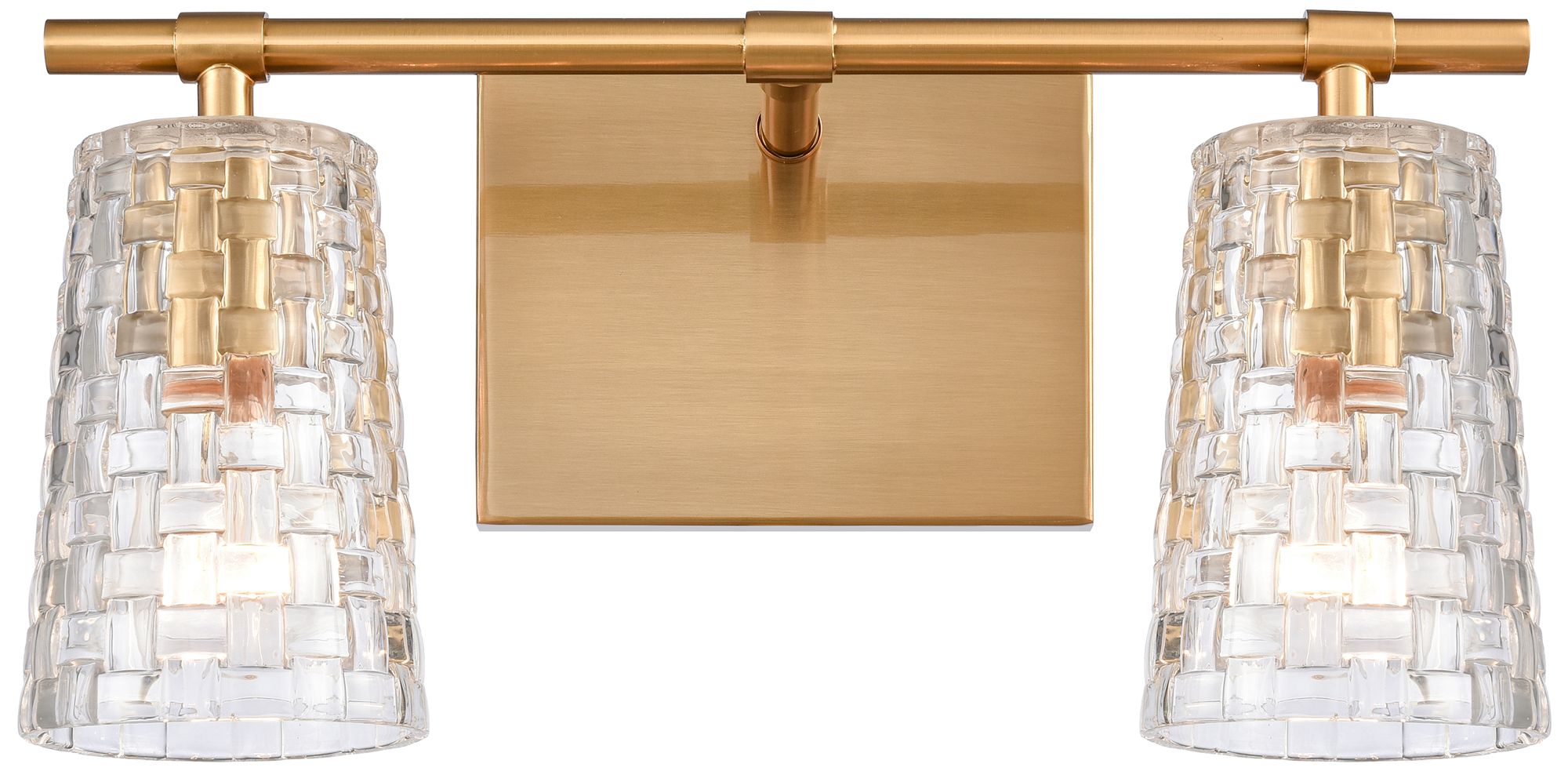 Lightweave 15" Wide 2-Light Vanity Light - Satin Brass - #858A9 | Lamps ...