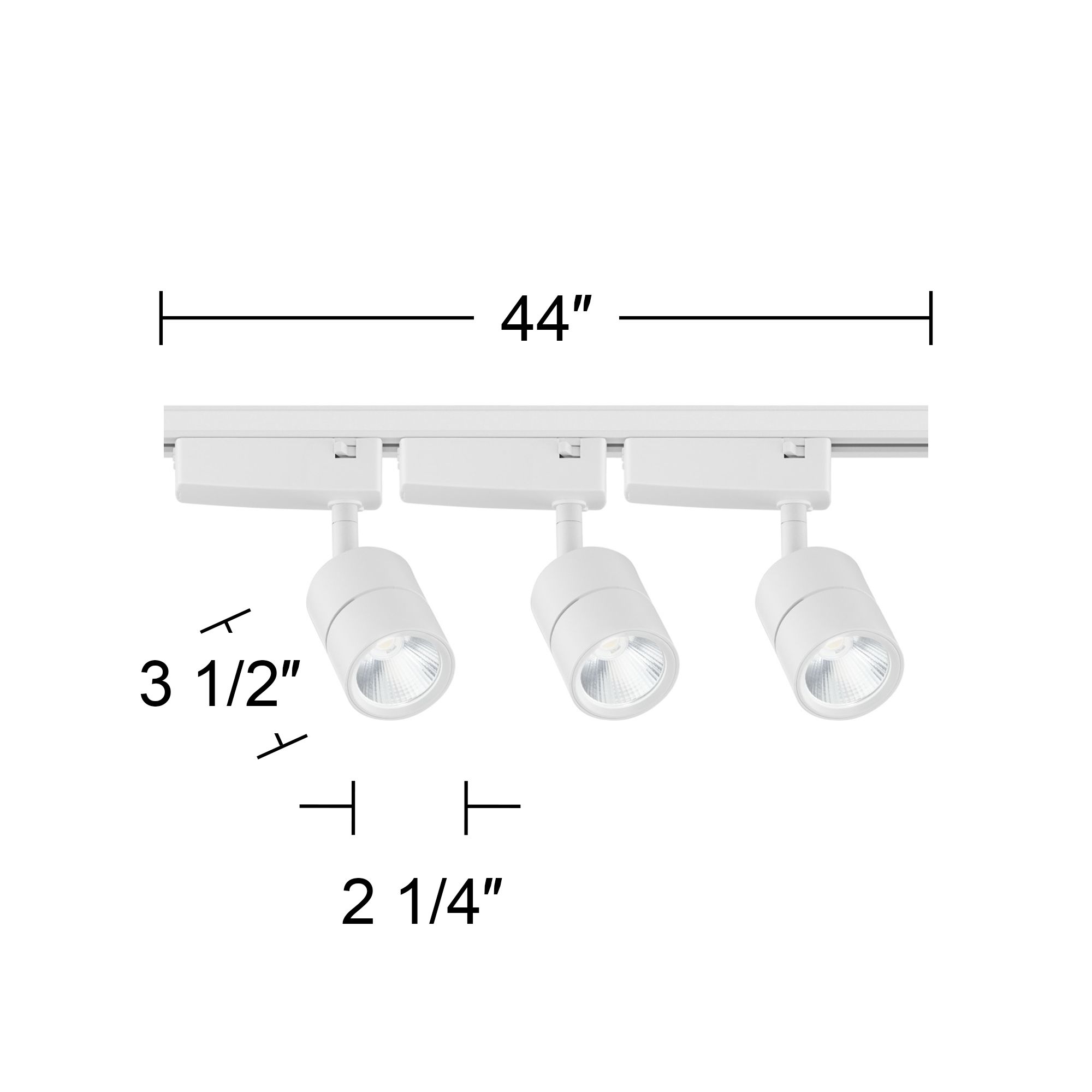 Linder 3-Light White LED Track Kit with Floating Canopy - #57V48 ...
