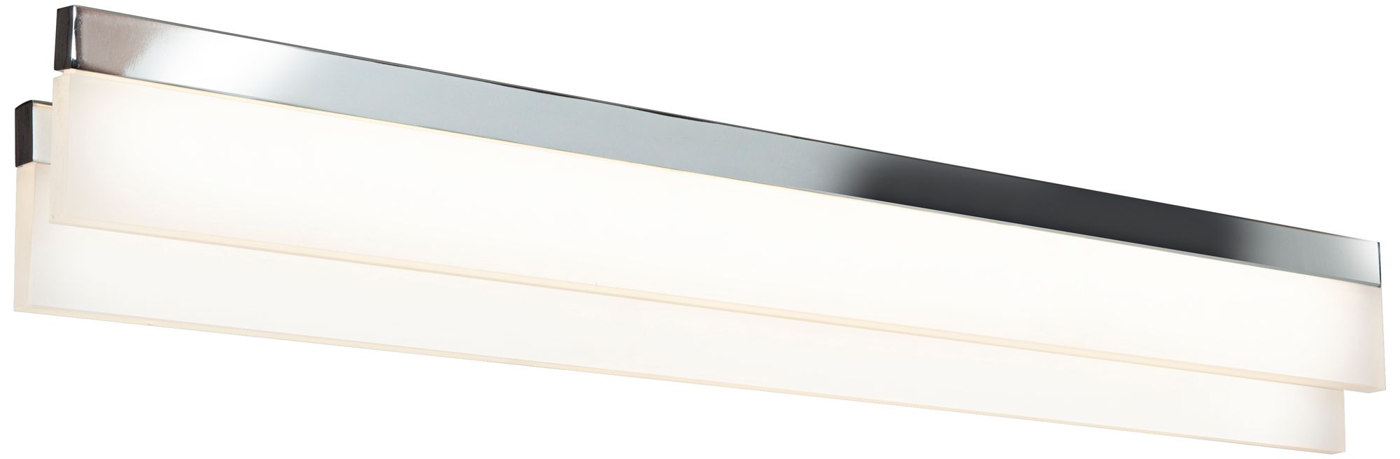 Linear Chrome 30"W Large White Acrylic LED Bath Light - #8R040 | Lamps Plus