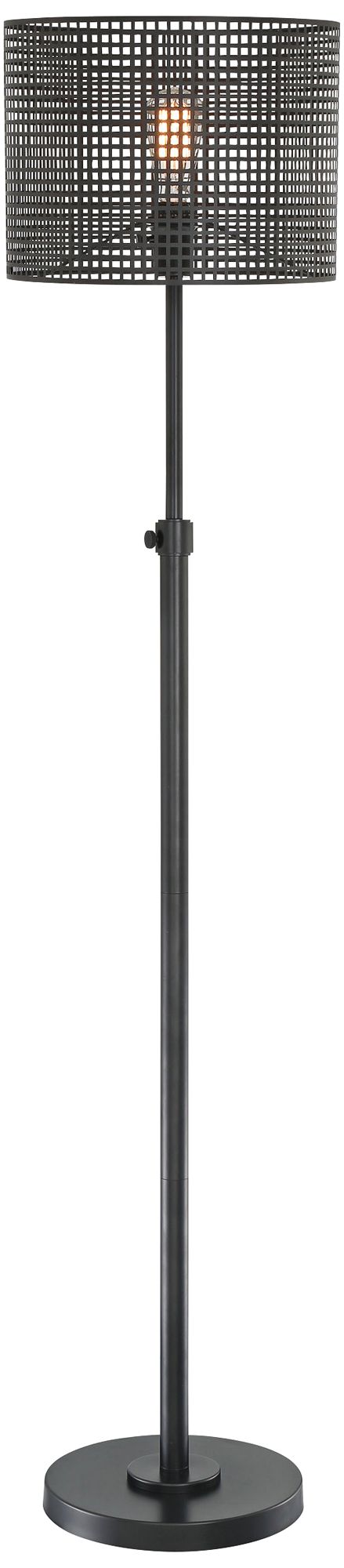 Lite Source Hamilton Black Metal Grid 1-Light Floor Lamp - #21K23 ...
