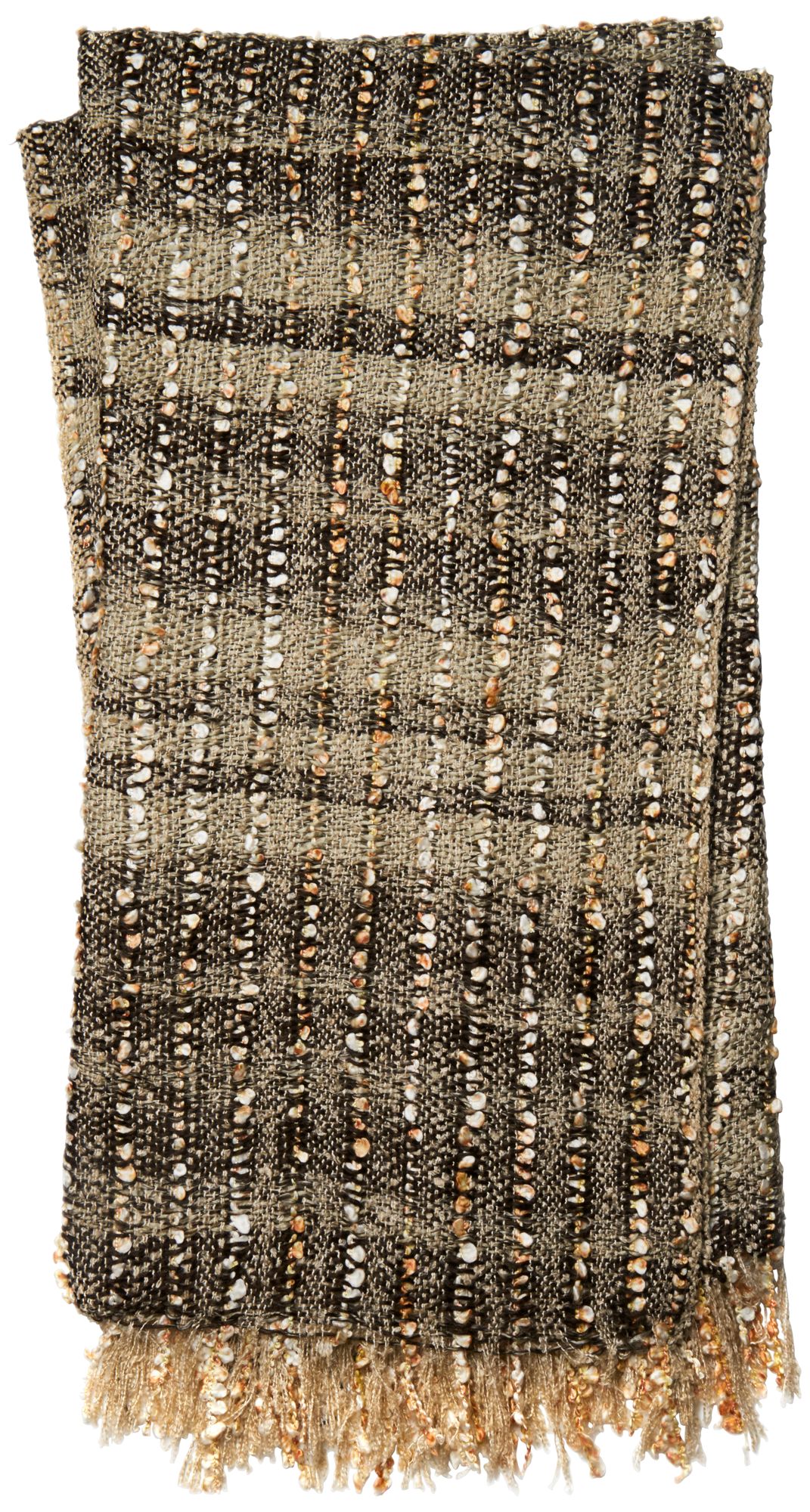 Loloi Tess Beige and Brown Throw Blanket - #46W96 | Lamps Plus