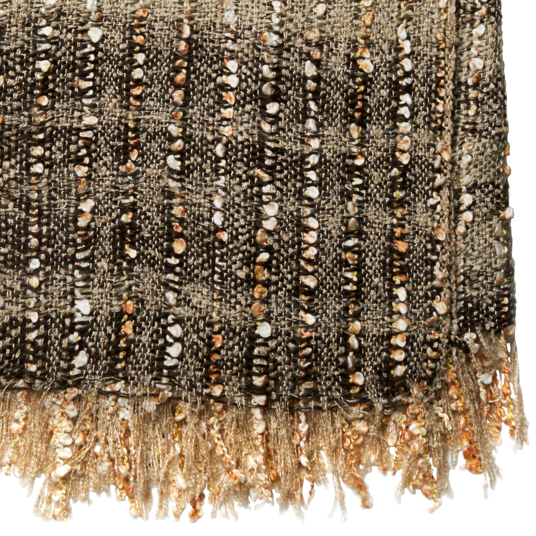 Loloi Tess Beige and Brown Throw Blanket - #46W96 | Lamps Plus